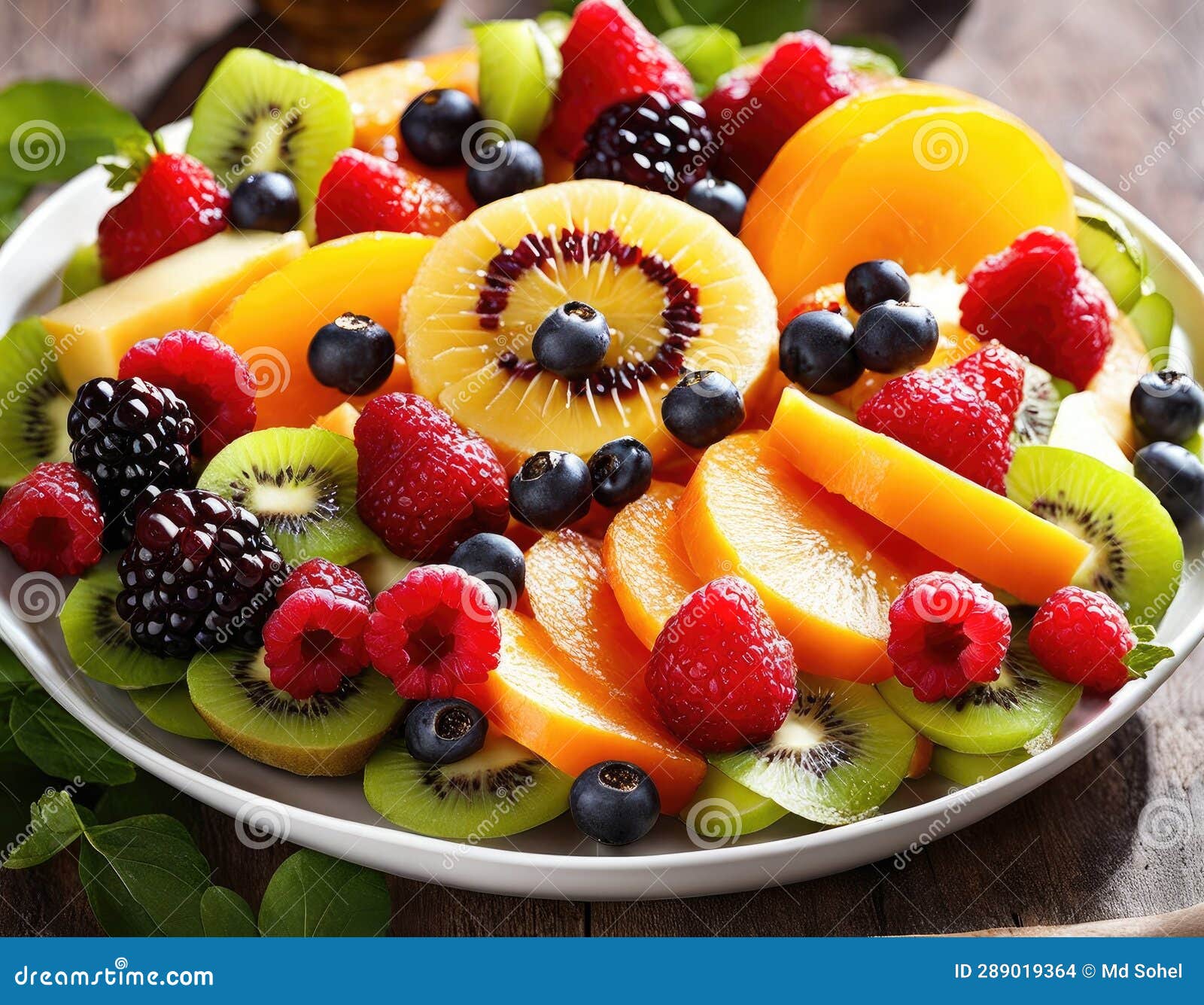 A Refreshing Fruit Salad, but Replace the Fruit with Different Types of ...