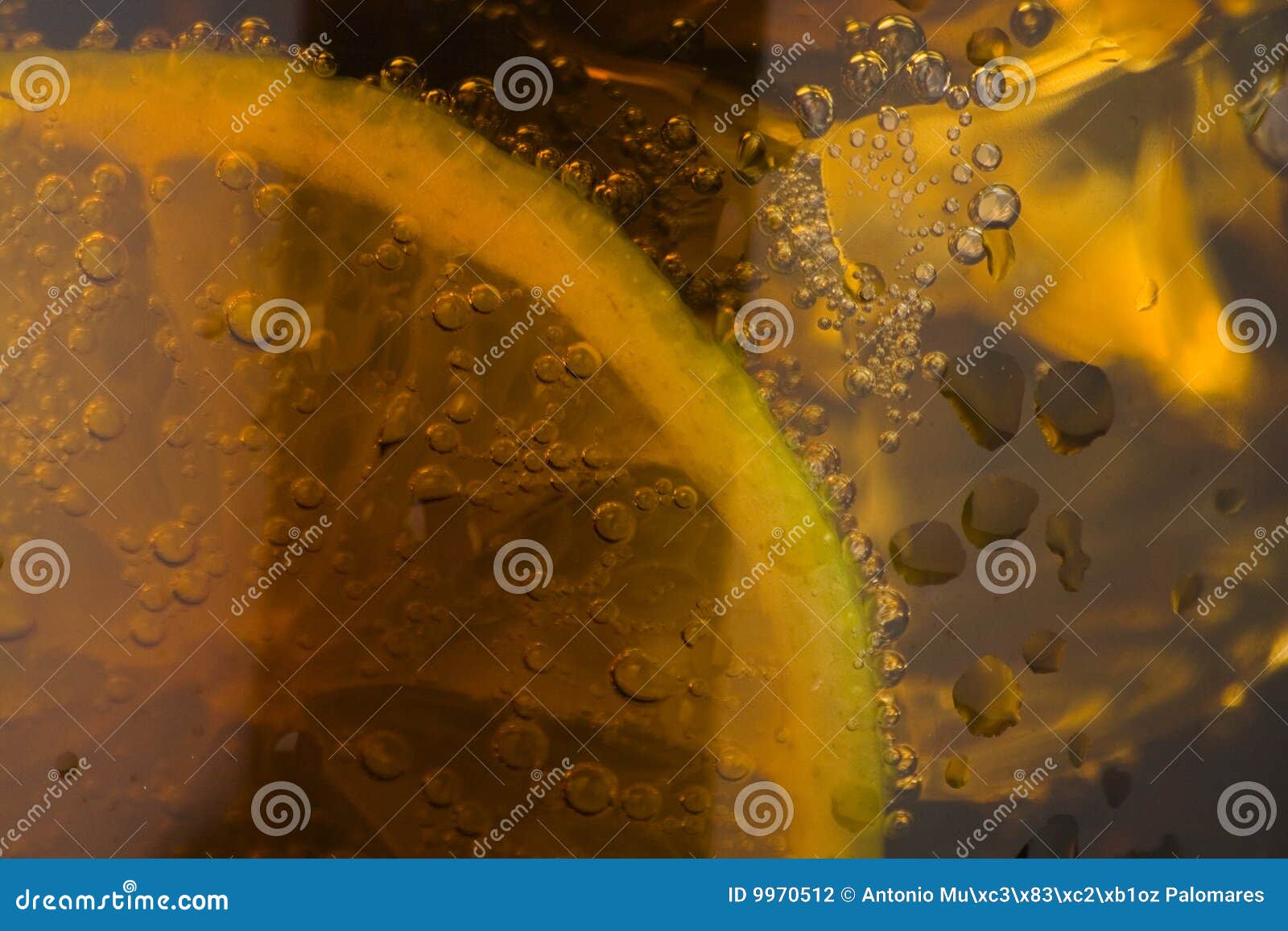 Refreshing Glass of Cola with Lemon and Ice Stock Photo - Image of cold ...