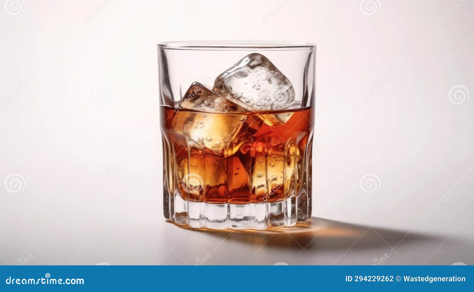 Refreshing Glass Of Ice Cold Cola On A Pristine White Surface A Thirst