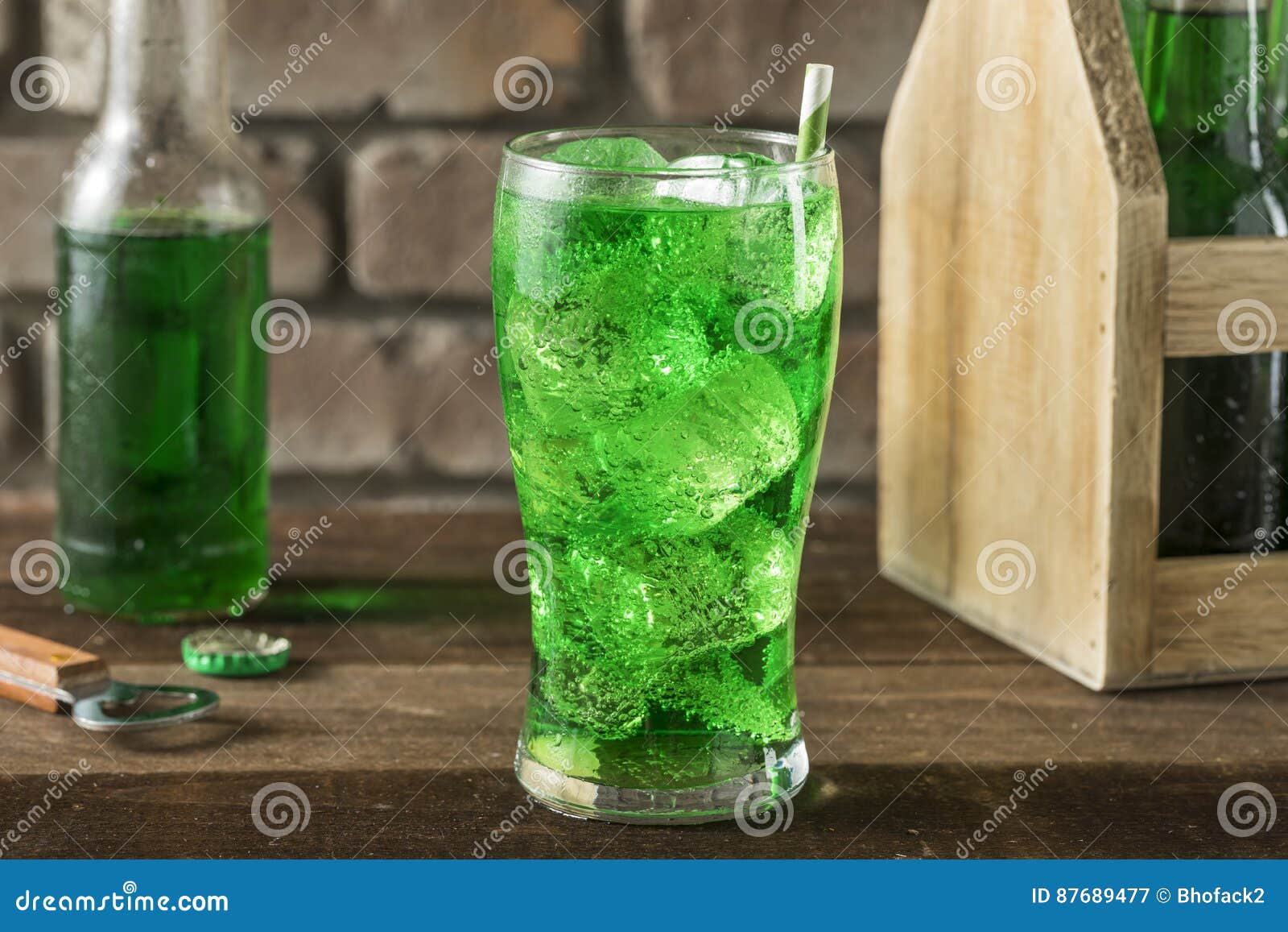 Refreshing Green Lime Soda Pop Stock Image - Image of alcohol, cocktail ...