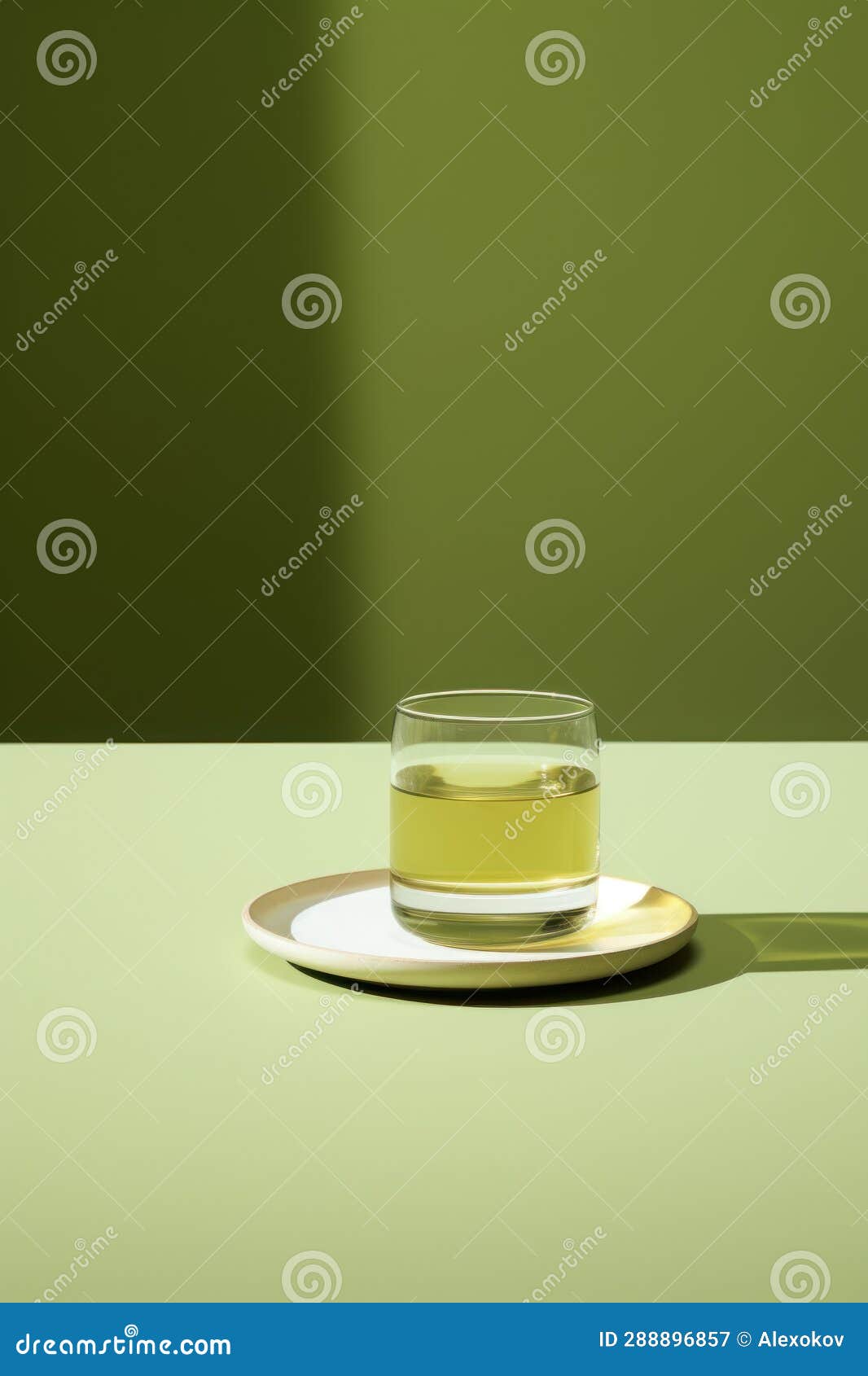 Refreshing Green Tea on Minimal Table Top AI Generated Stock ...