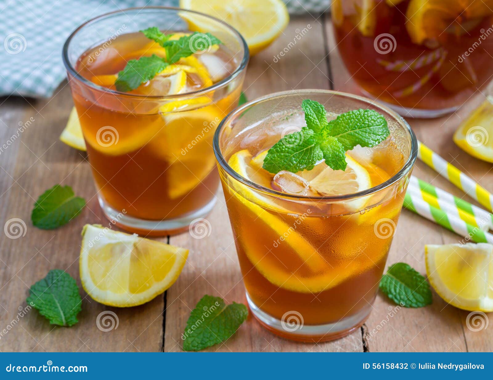 Refreshing Homemade Lemon Iced Tea Stock Photo - Image of garnish, cool ... Refreshing Homemade Lemon Iced Tea Stock Photo - Image of garnish, cool ...