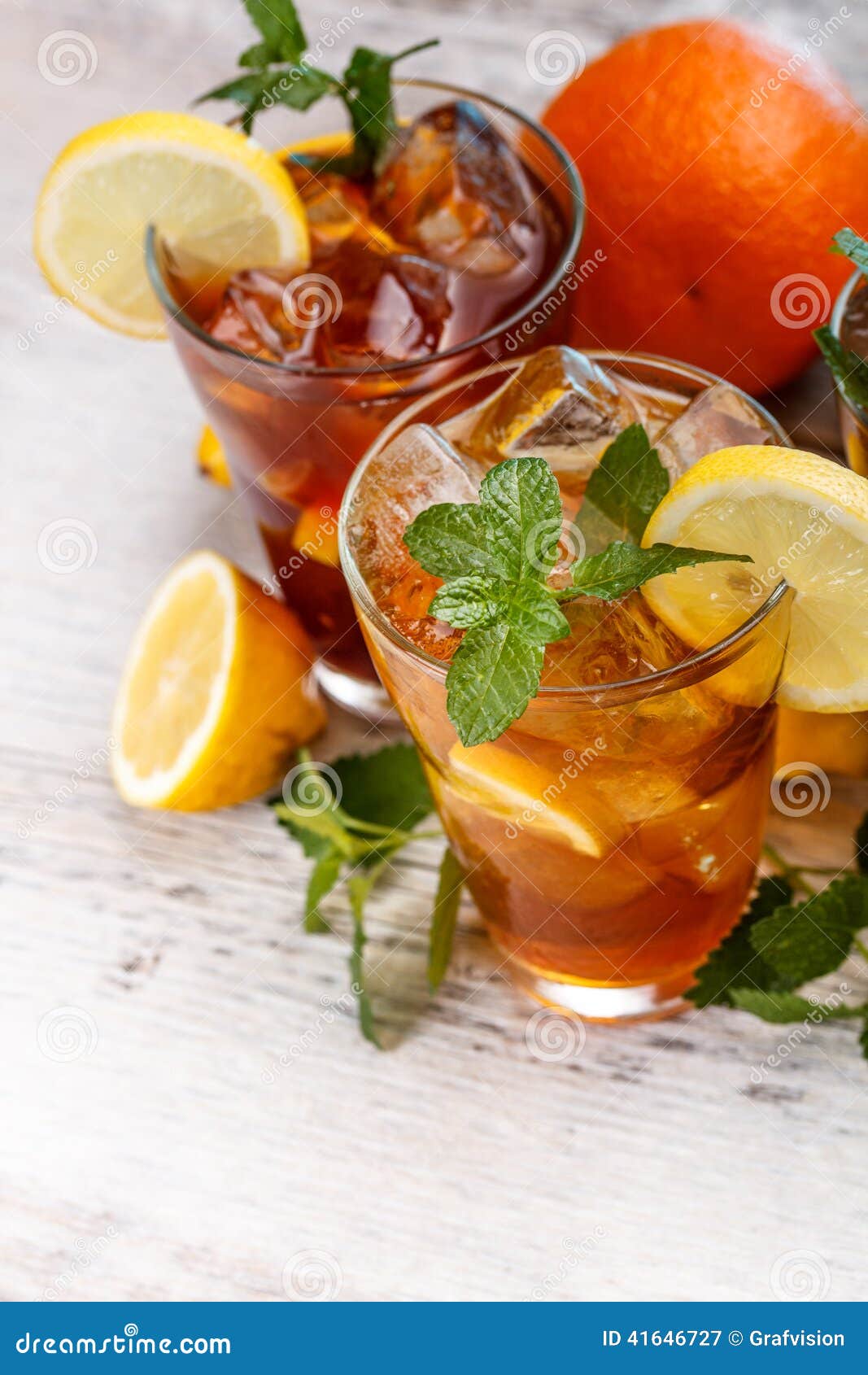 Refreshing iced tea stock image. Image of cube, drink - 41646727