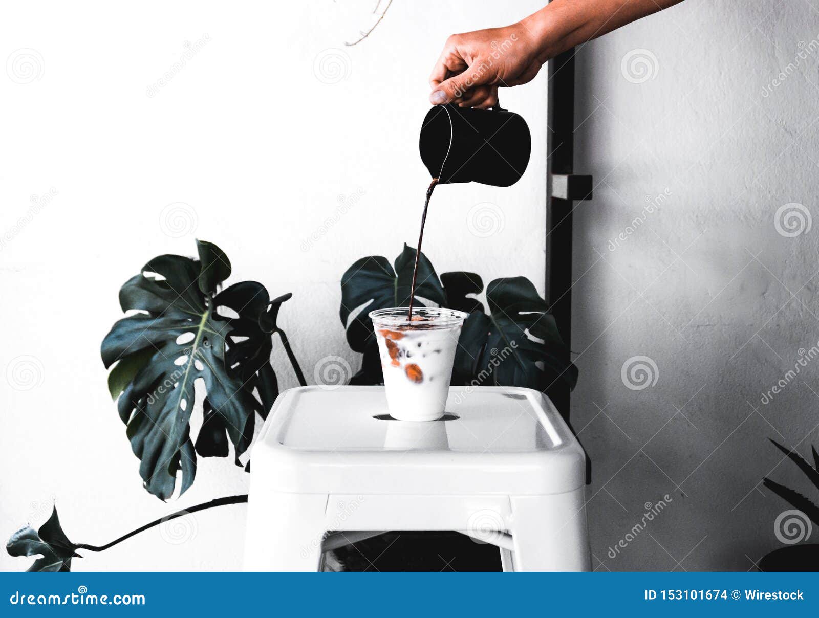 Refreshing Latte Day stock photo. Image of serving, coffee - 153101674