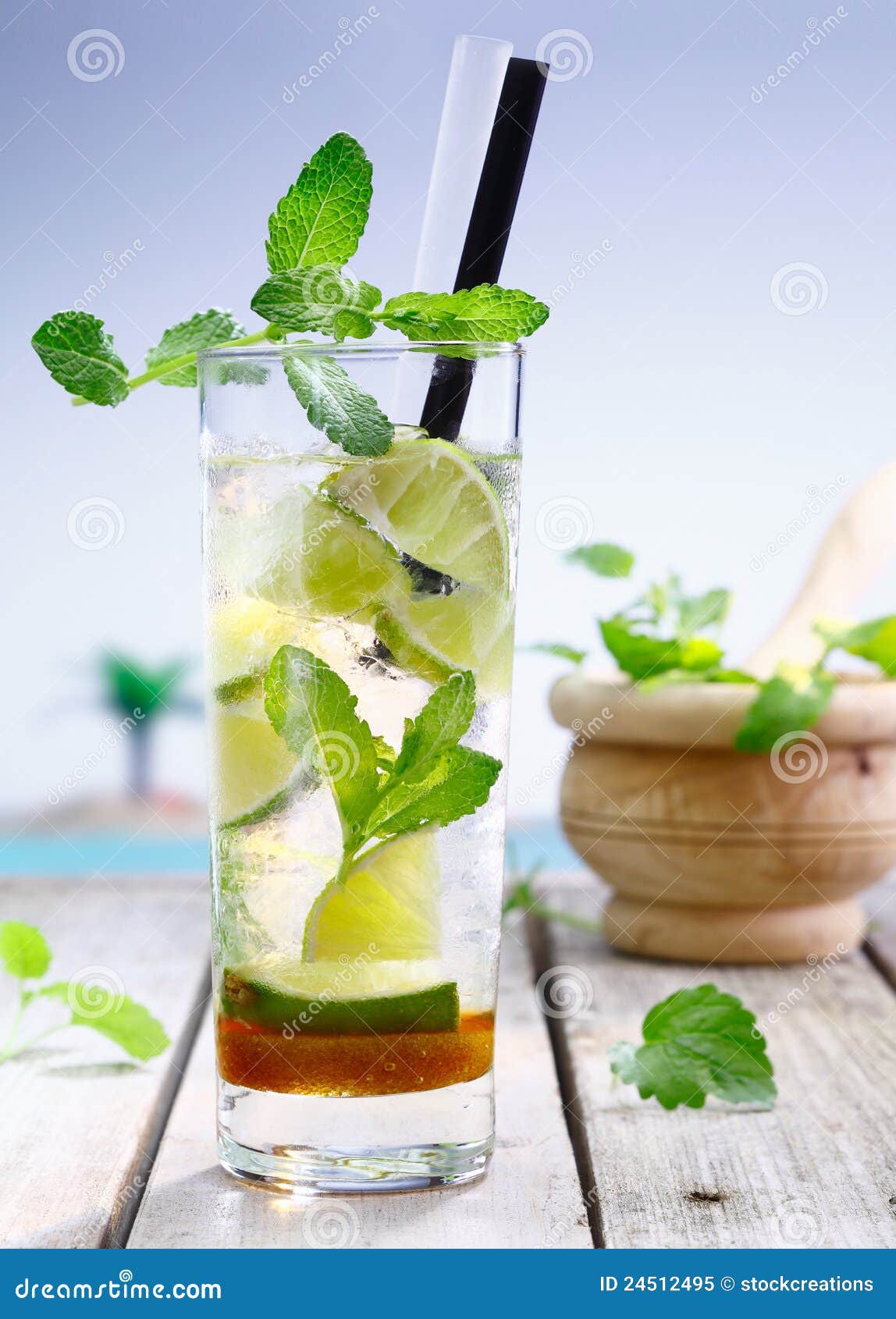 Refreshing Lemon or Lime Cocktail Stock Image - Image of mint, liquor ...