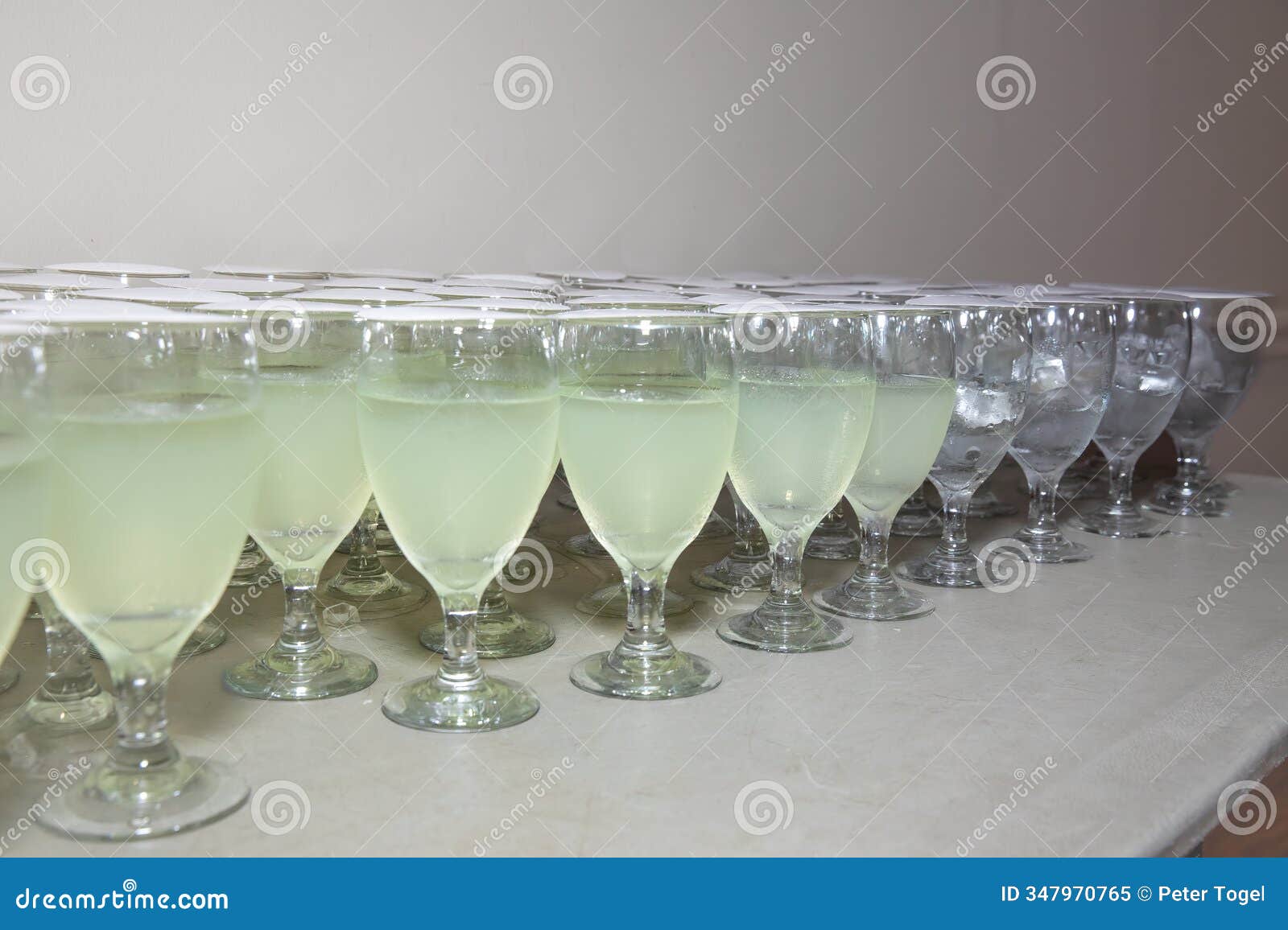 Refreshing Lemonade and Water Glasses on Buffet Table Elegant Beverage ...