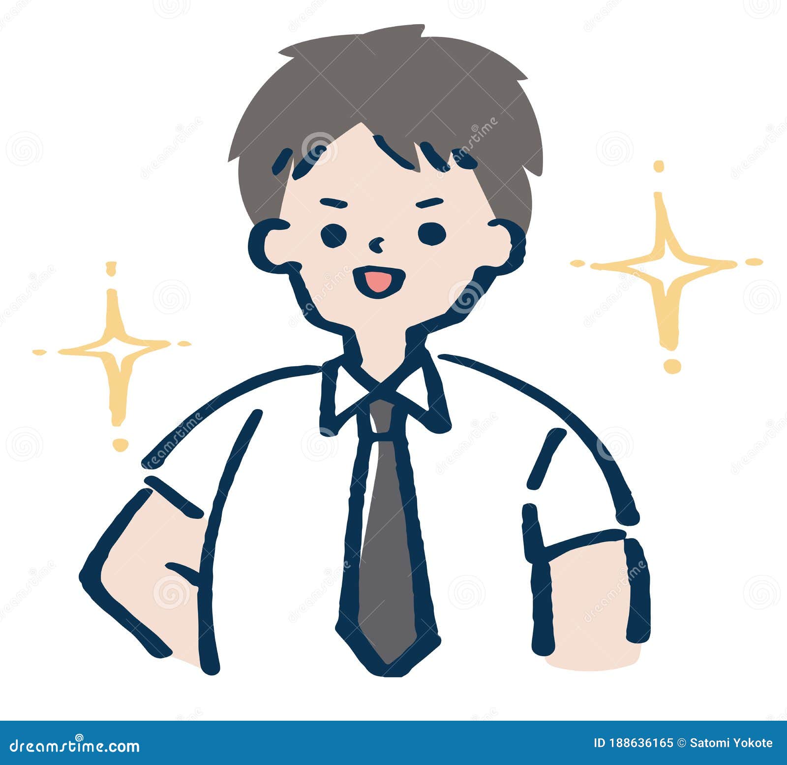 Refreshing Man Smile Vector Illustration Stock Vector - Illustration of ...