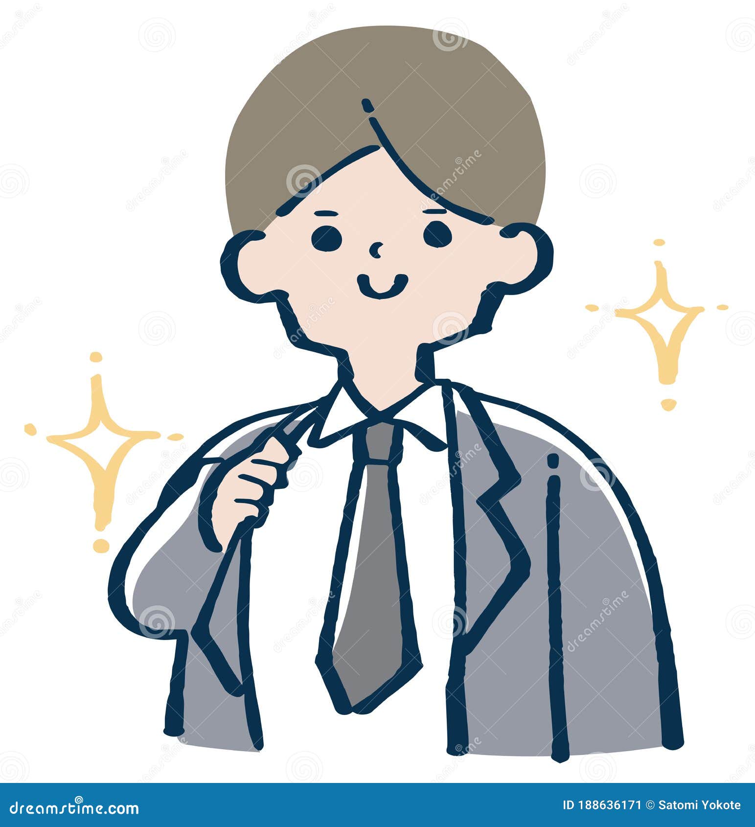 Refreshing Man Smile Vector Illustration Stock Vector - Illustration of ...