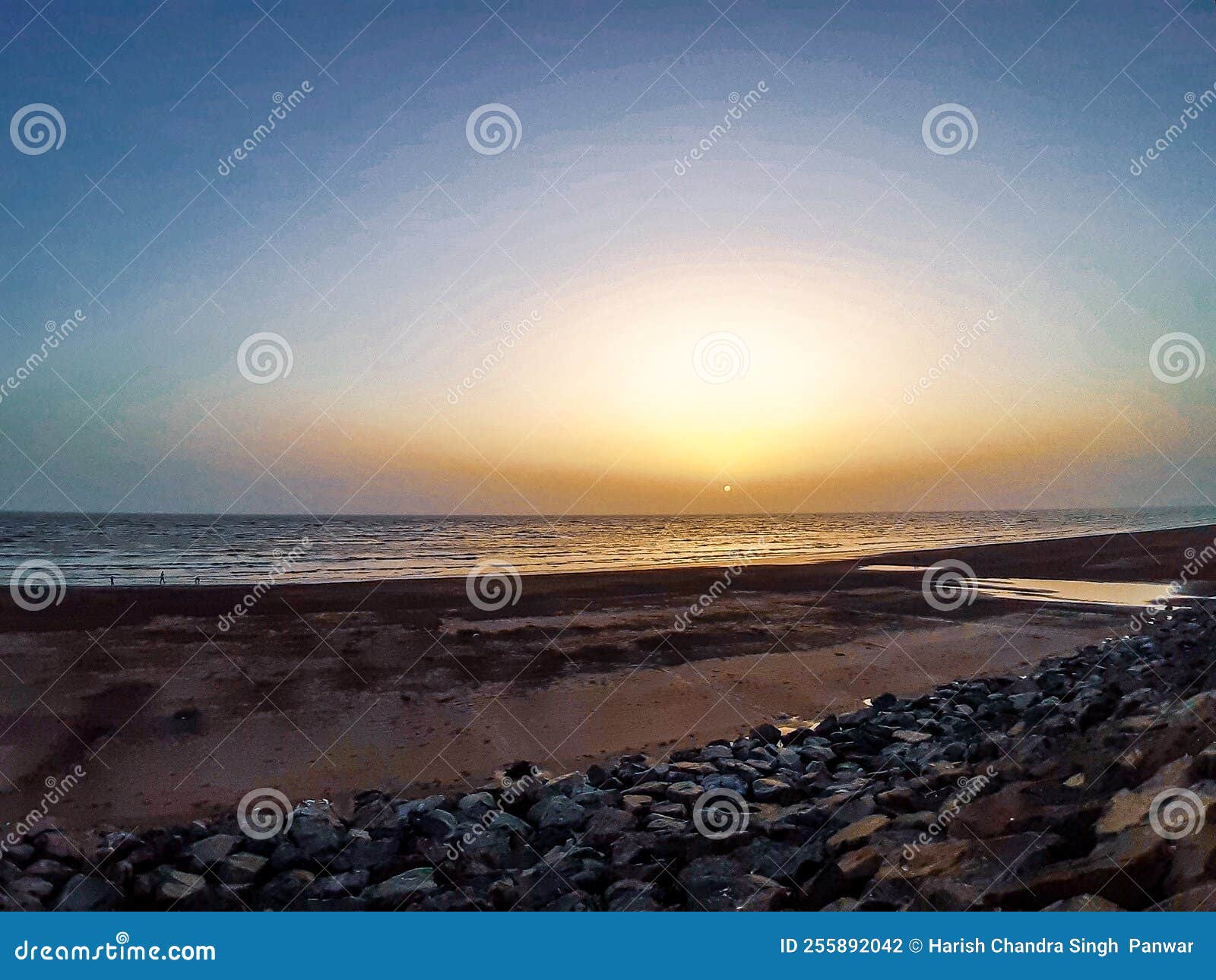 Refreshing Morning at the Beach Stock Photo - Image of sunlight, dusk ...
