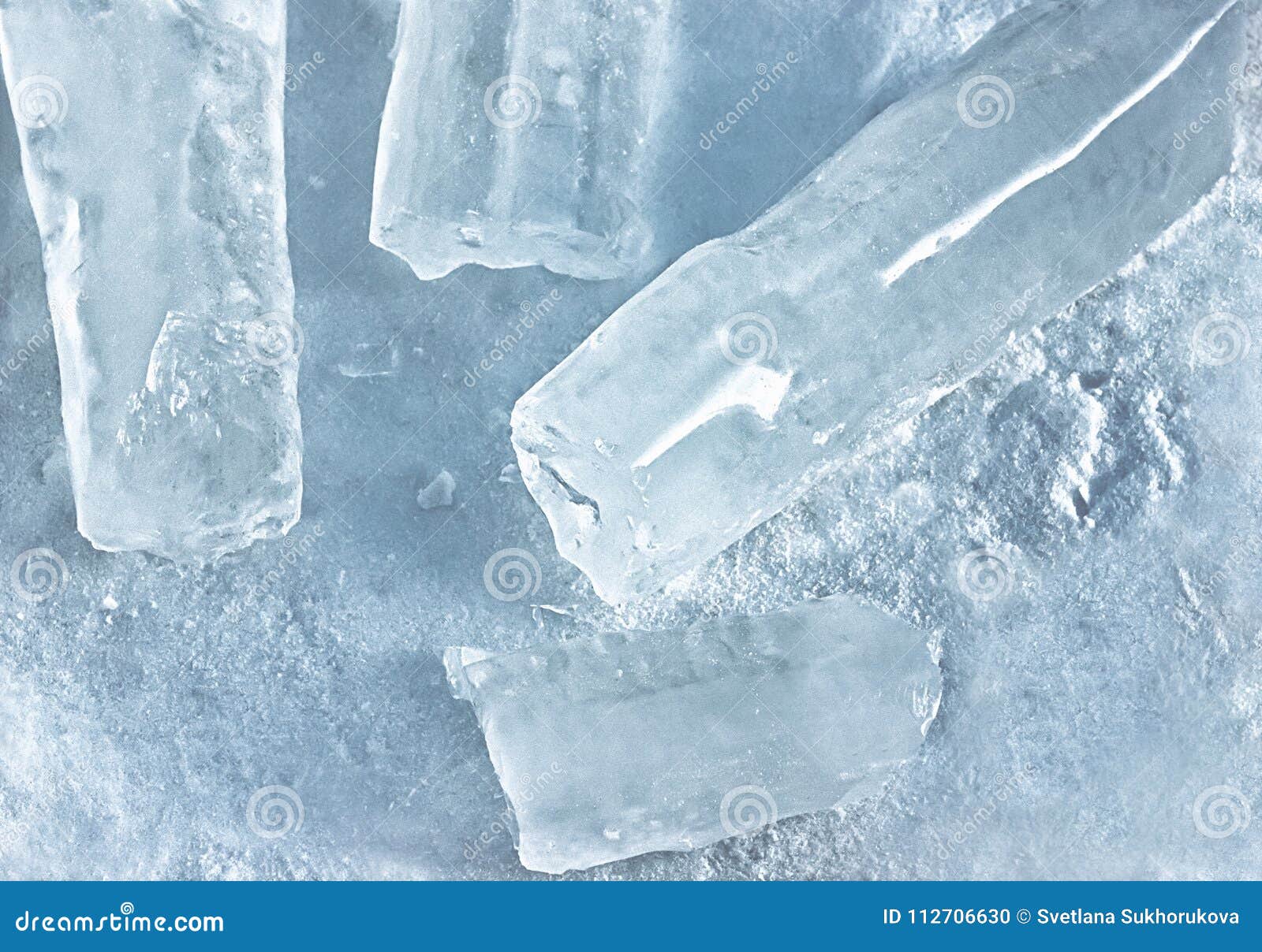 Refreshing Natural Background of Icicles on Snow Stock Photo - Image of ...