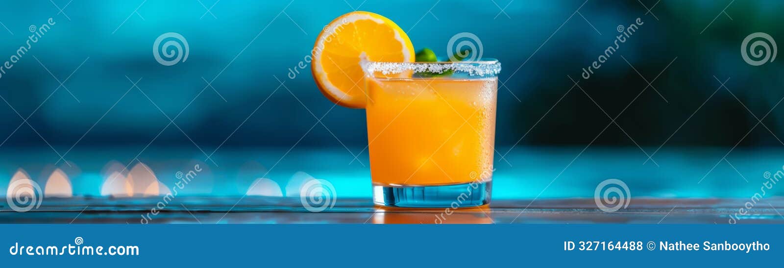 Refreshing Orange Juice In Premium Glass With Studio Lighting And ...