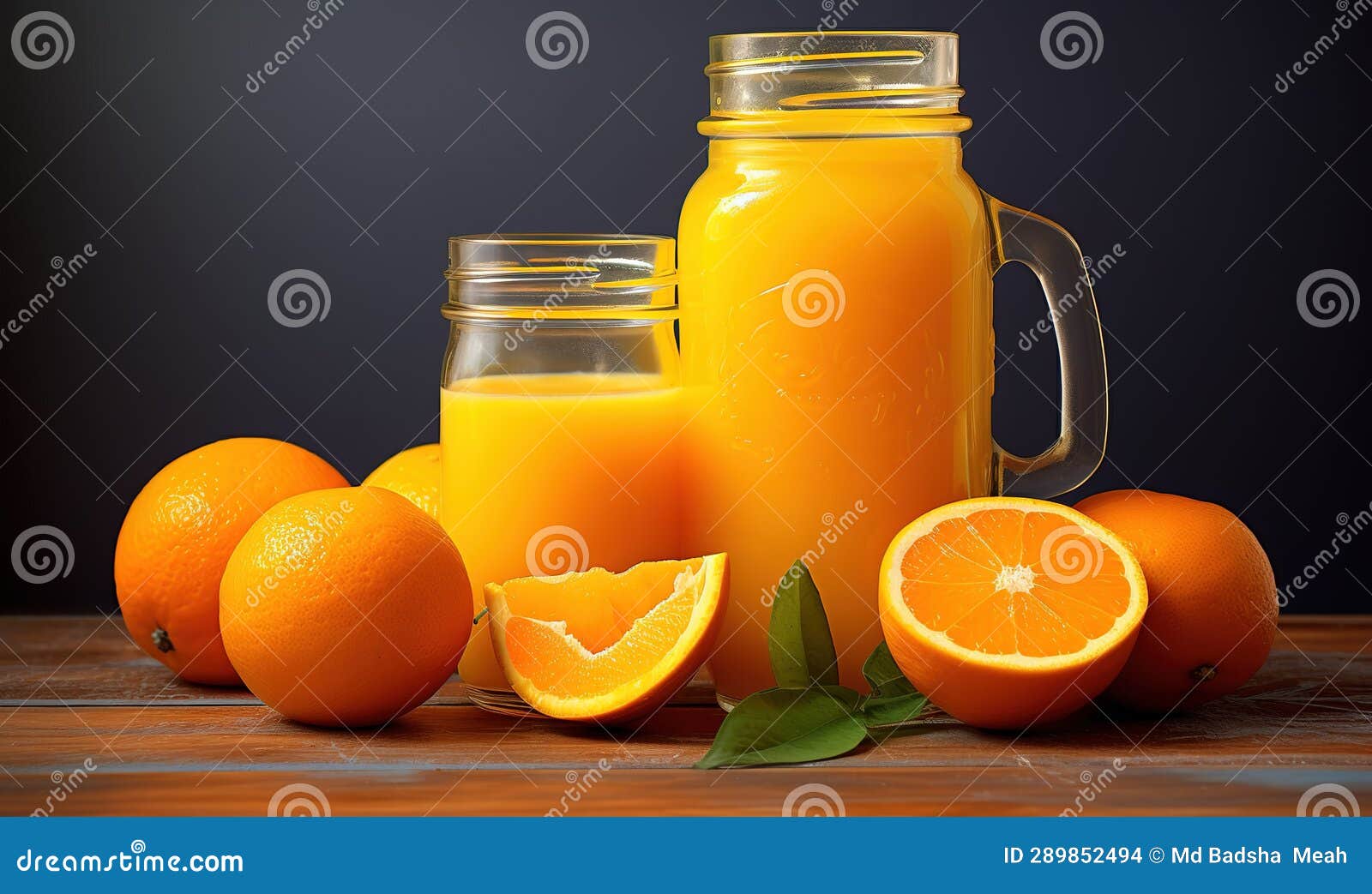 Refreshing Orange Juice Served in a Mason Jar Stock Photo - Image of ...