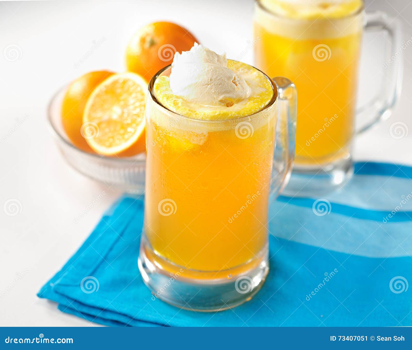 Refreshing Orange Soda Float Stock Image - Image of cocktail, glass ...