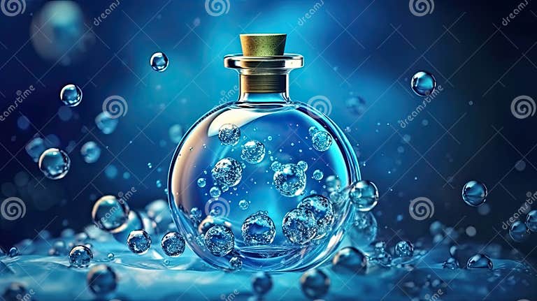 Refreshing perfume bottle. stock illustration. Illustration of stylish ...