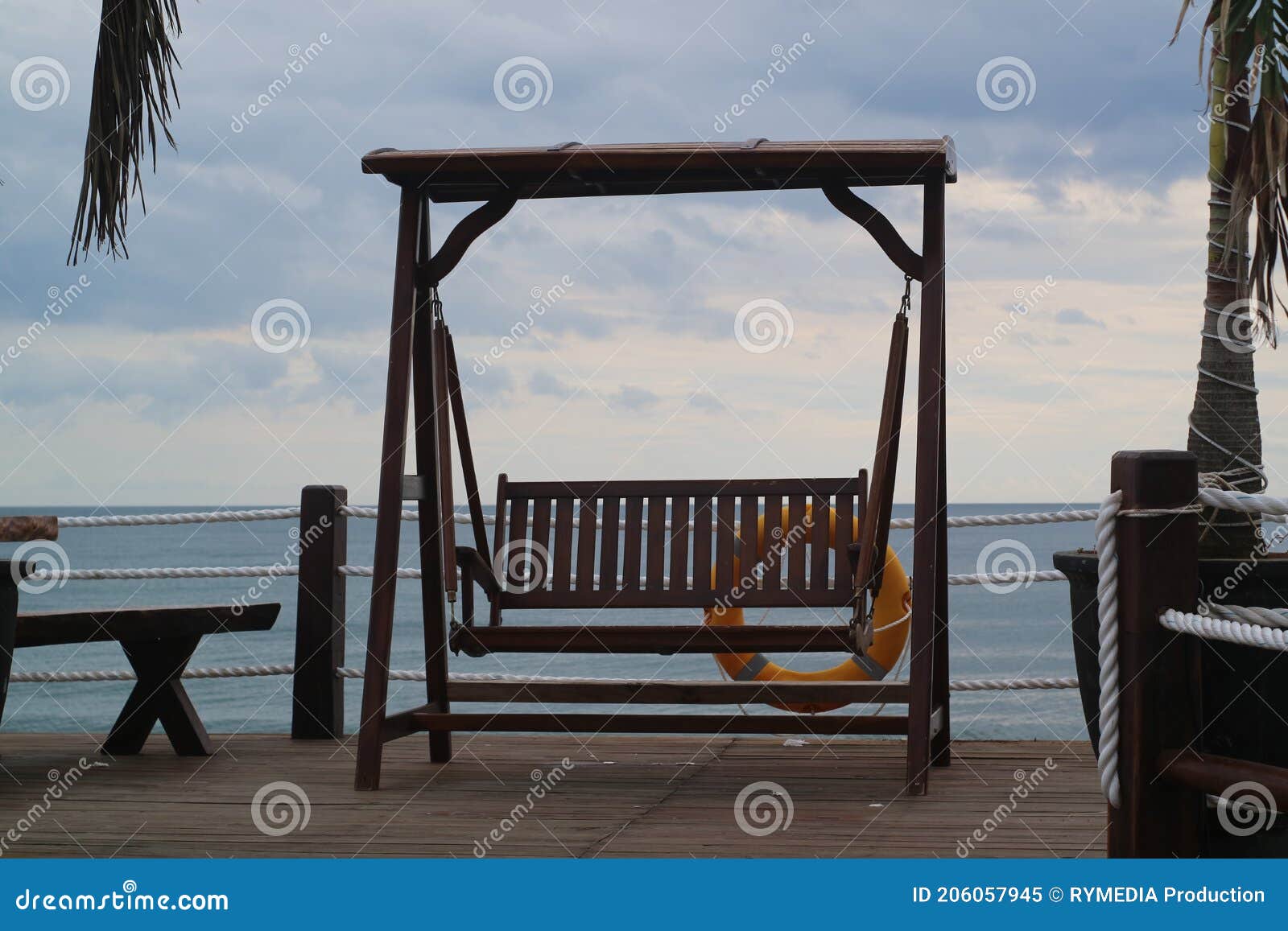 Refreshing Place on Hollidays Stock Image - Image of pier, furniture ...