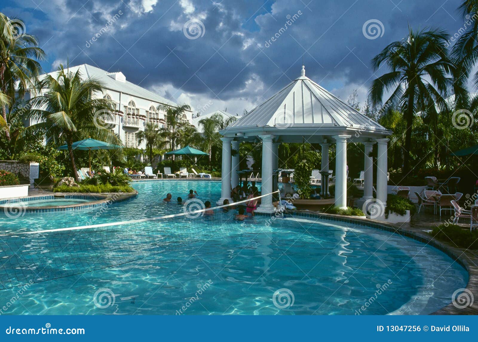Refreshing Pool and Bar at a Luxury Resort Hotel Stock Photo - Image of ...