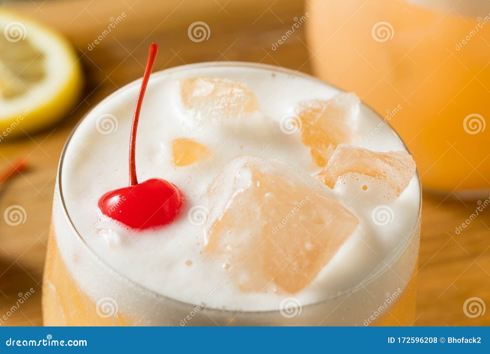 Refreshing Raki Vodka Sour Cocktail Stock Photo - Image of drink, vodka ...