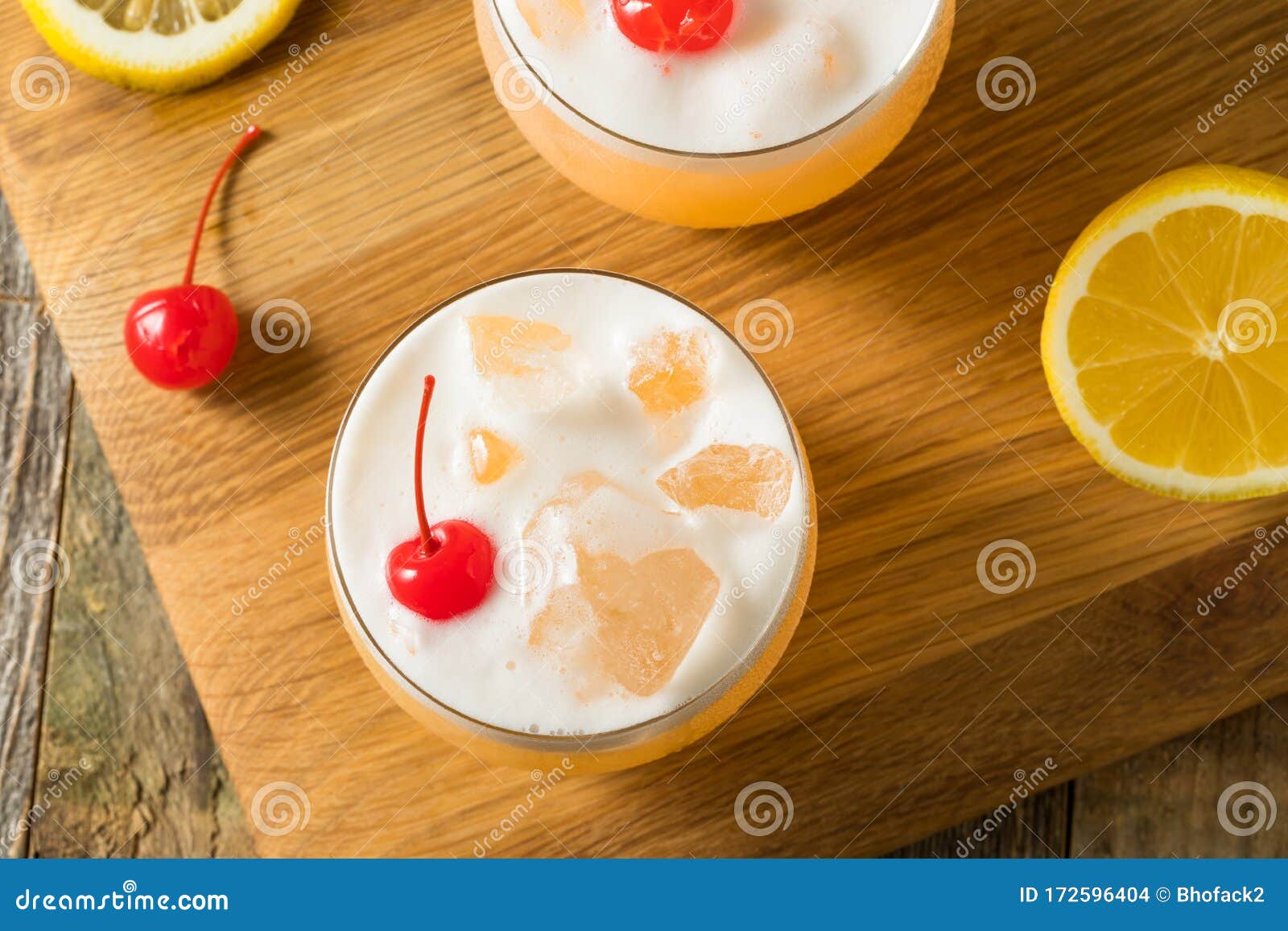 Refreshing Raki Vodka Sour Cocktail Stock Photo - Image of brandy ...