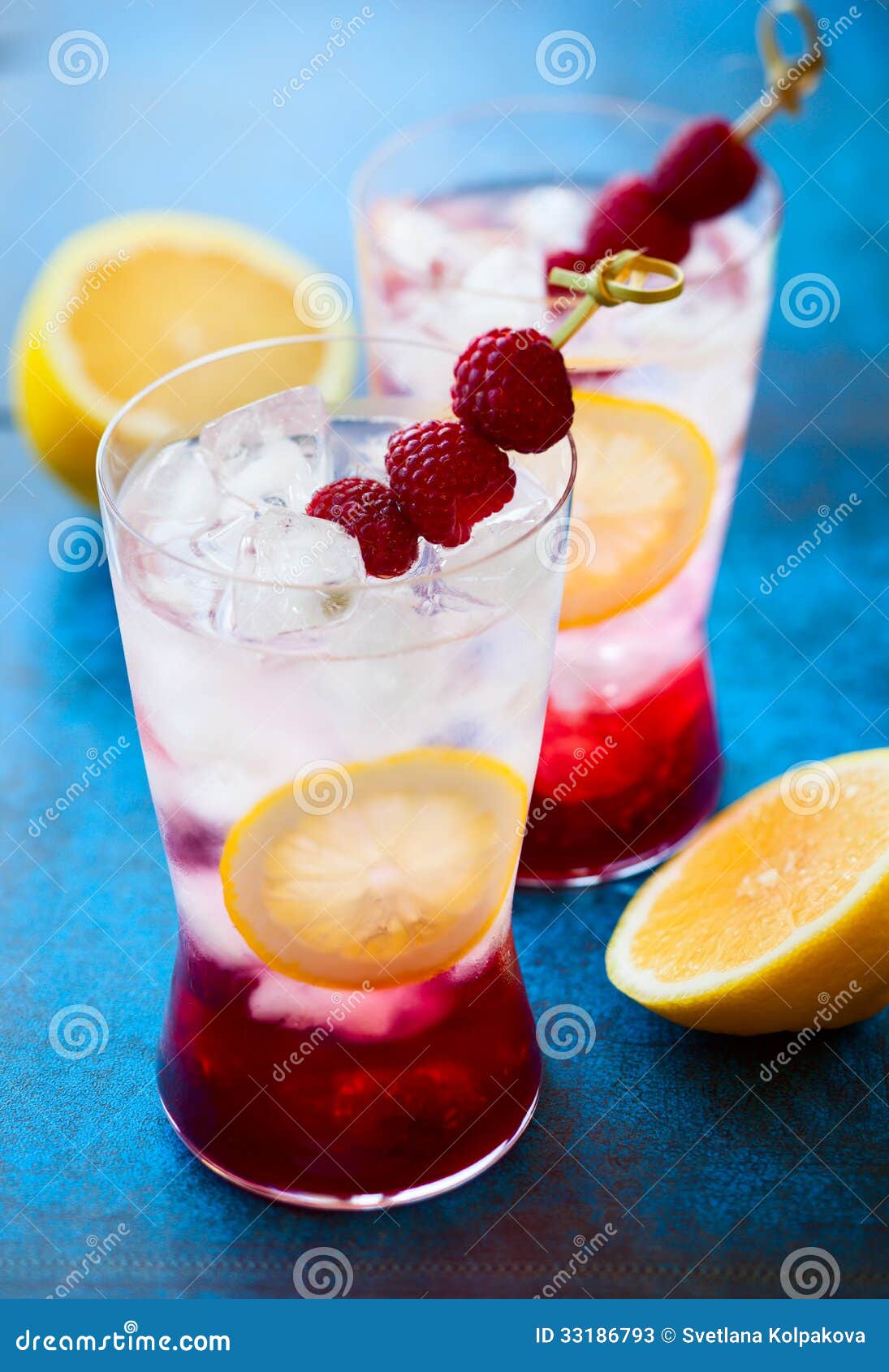 Refreshing Raspberry Drink stock image. Image of slice - 33186793
