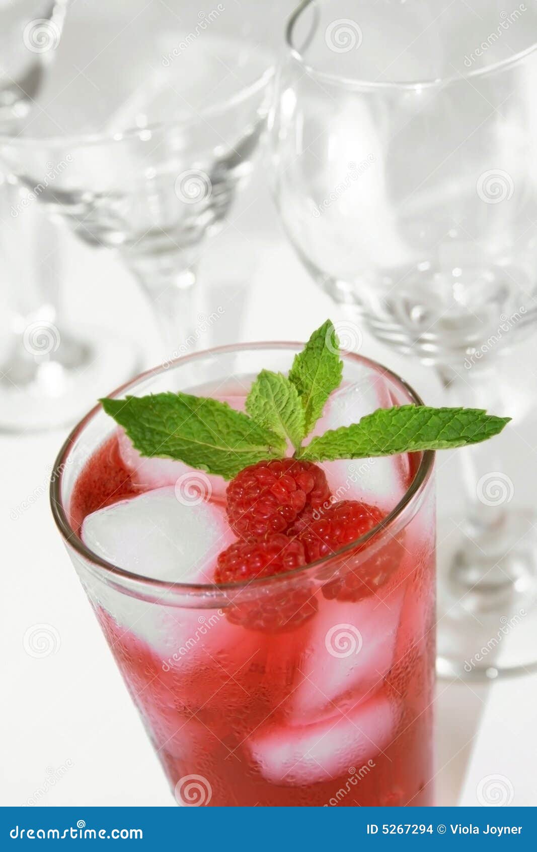 Refreshing Red Cocktail Beverage Stock Photo - Image of white, juice ...