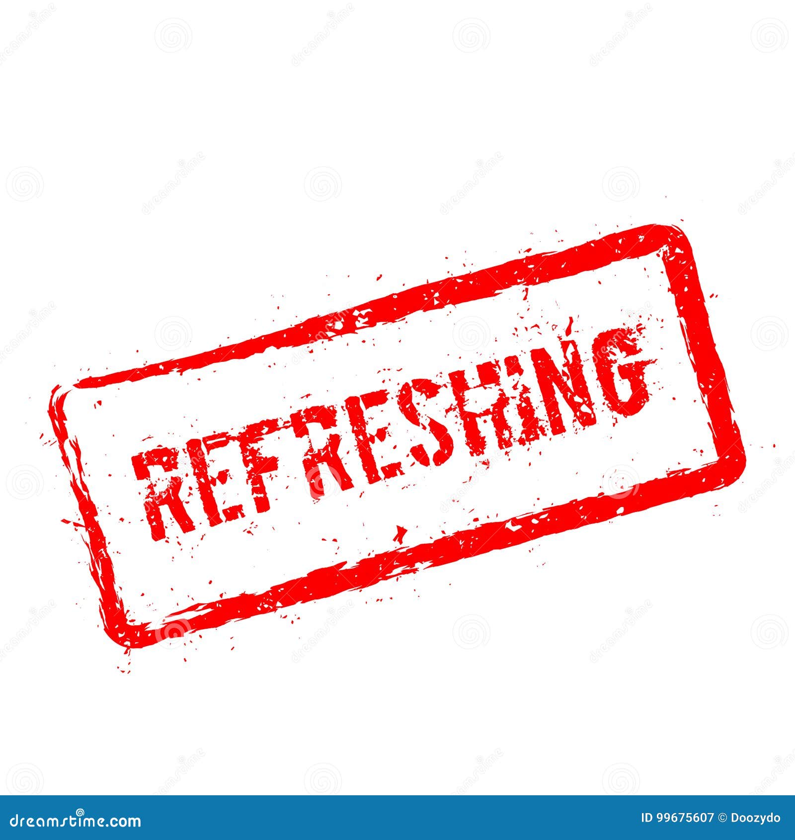 Refreshing Red Rubber Stamp Isolated on White. Stock Vector ...