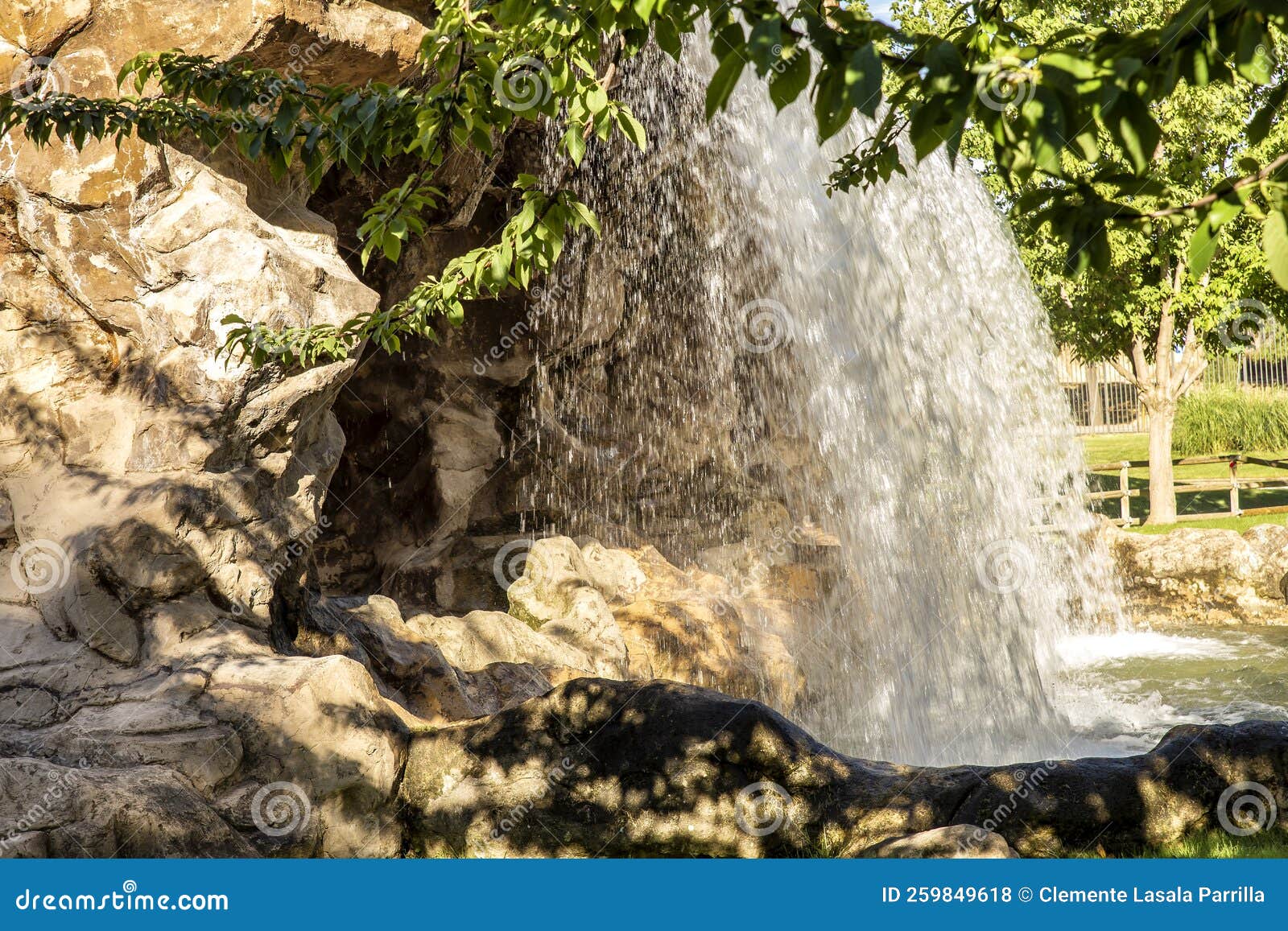 Refreshing Small Waterfall Cascading Over the Rocks Stock Photo - Image ...