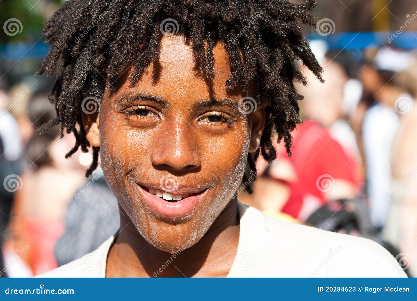 Refreshing smile stock image. Image of water, hair, dreadlocks - 20284623