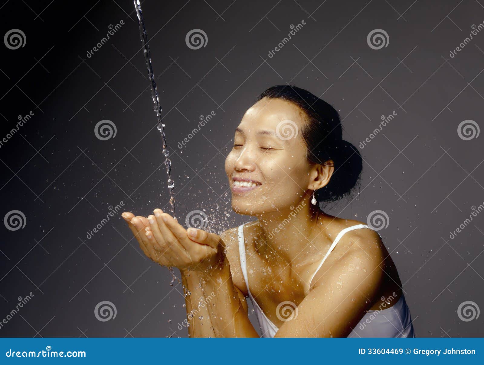 Refreshing Splash of Water. Stock Image - Image of female, nature: 33604469