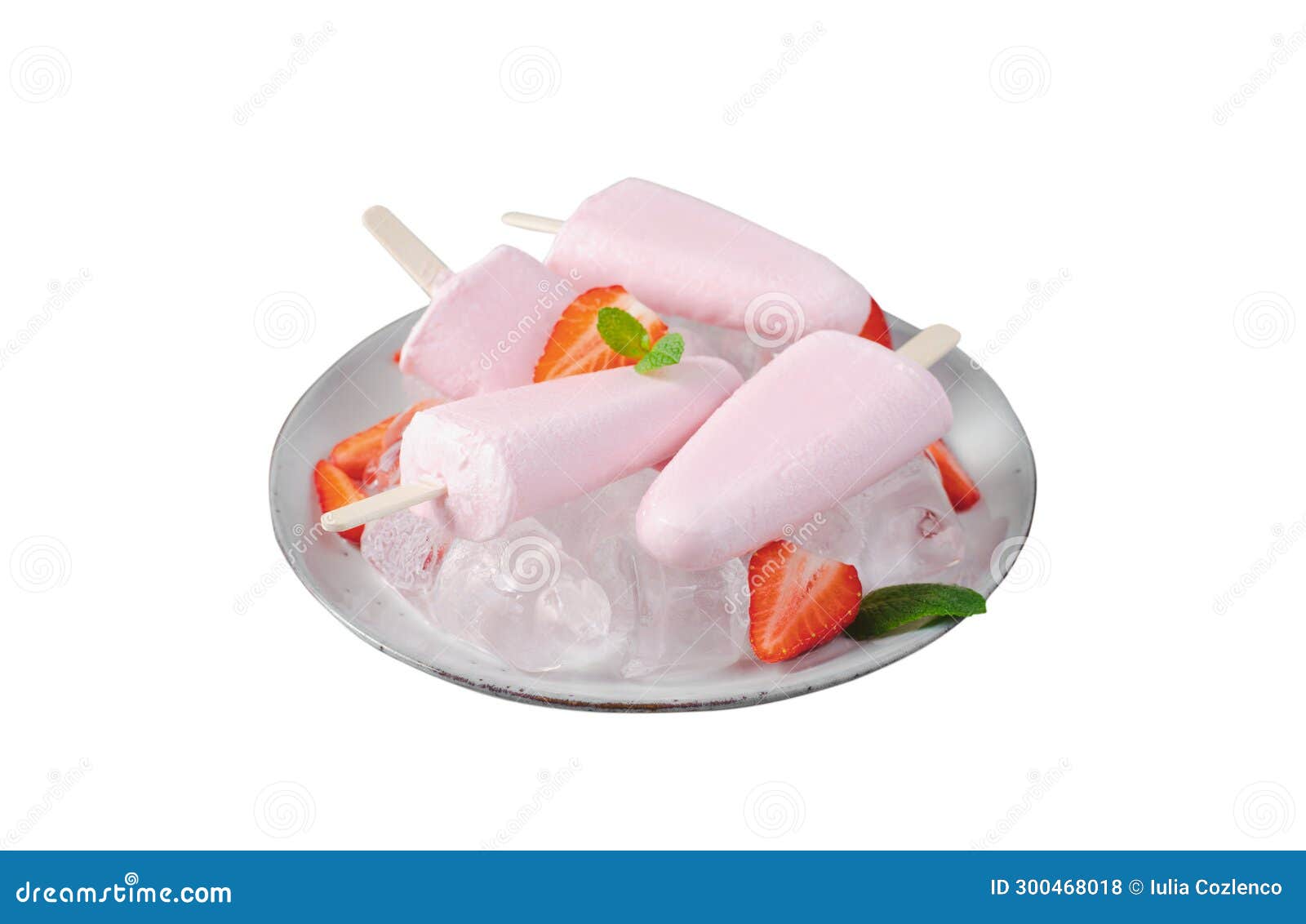 Refreshing Strawberry Popsicles, Ice Lolly with Fresh Strawberry and ...