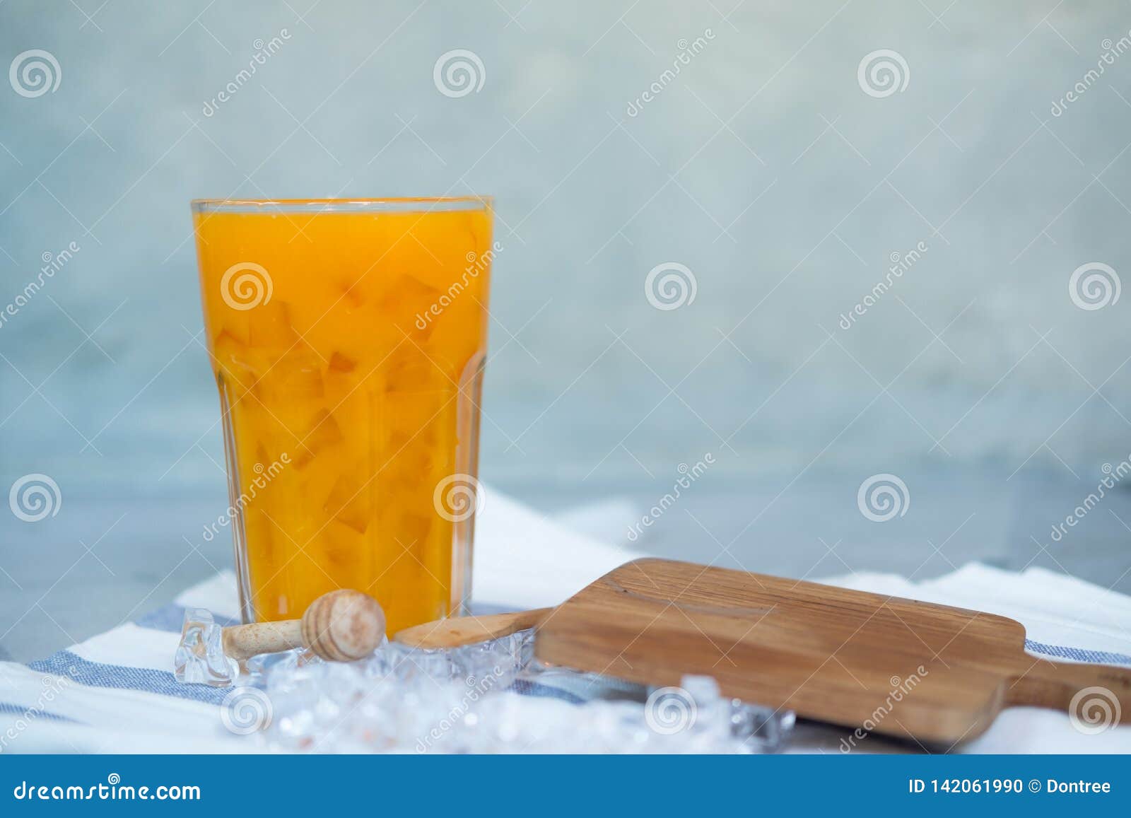 Refreshing Summer Orange Juice and Ice Stock Photo - Image of exotic ...
