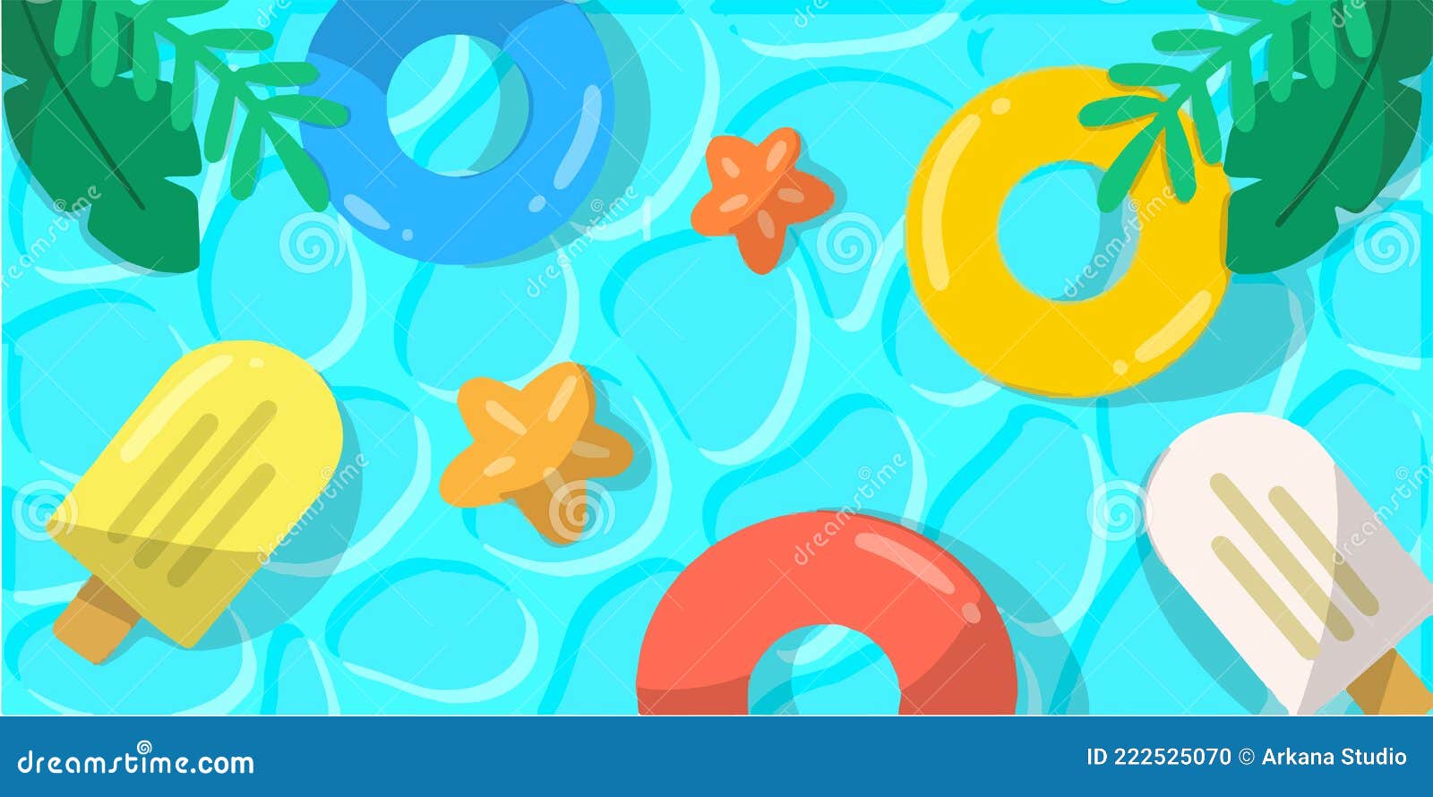 Refreshing Summer Pool Party Doodle Illustration Stock Vector ...