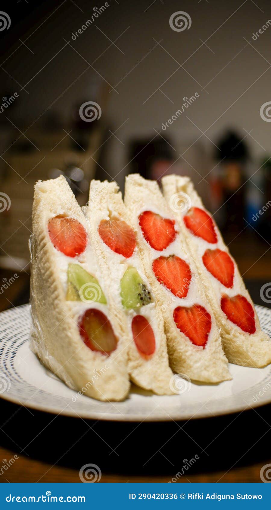 Refreshing and Sweet Fruit Sandwich Stock Photo - Image of dish ...
