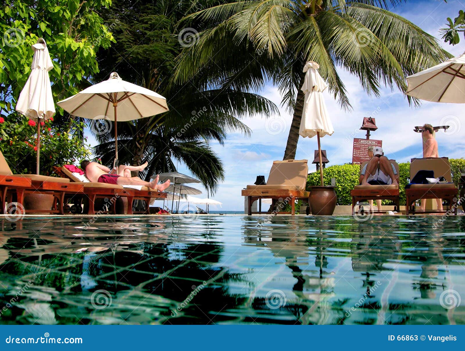 Refreshing Swimming Pool stock image. Image of blue, resting - 66863