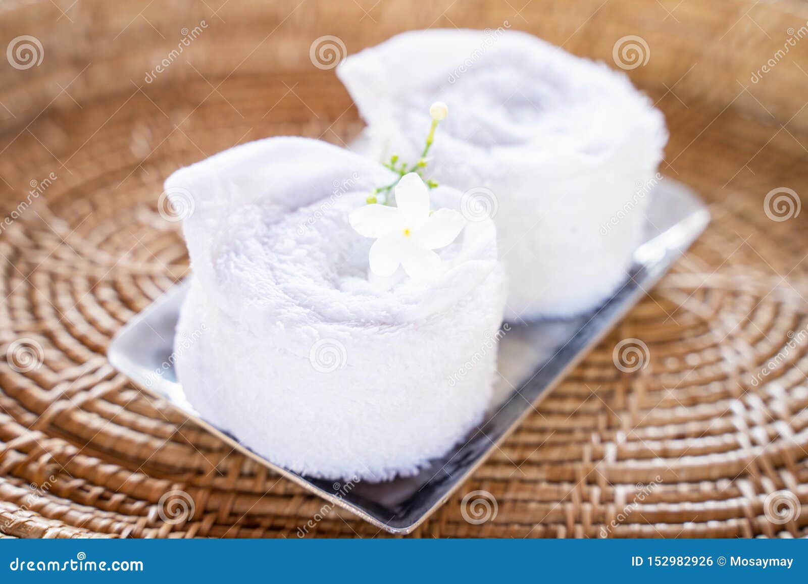 Refreshing Towel in Welcome Drink Set Stock Photo - Image of fresh ...