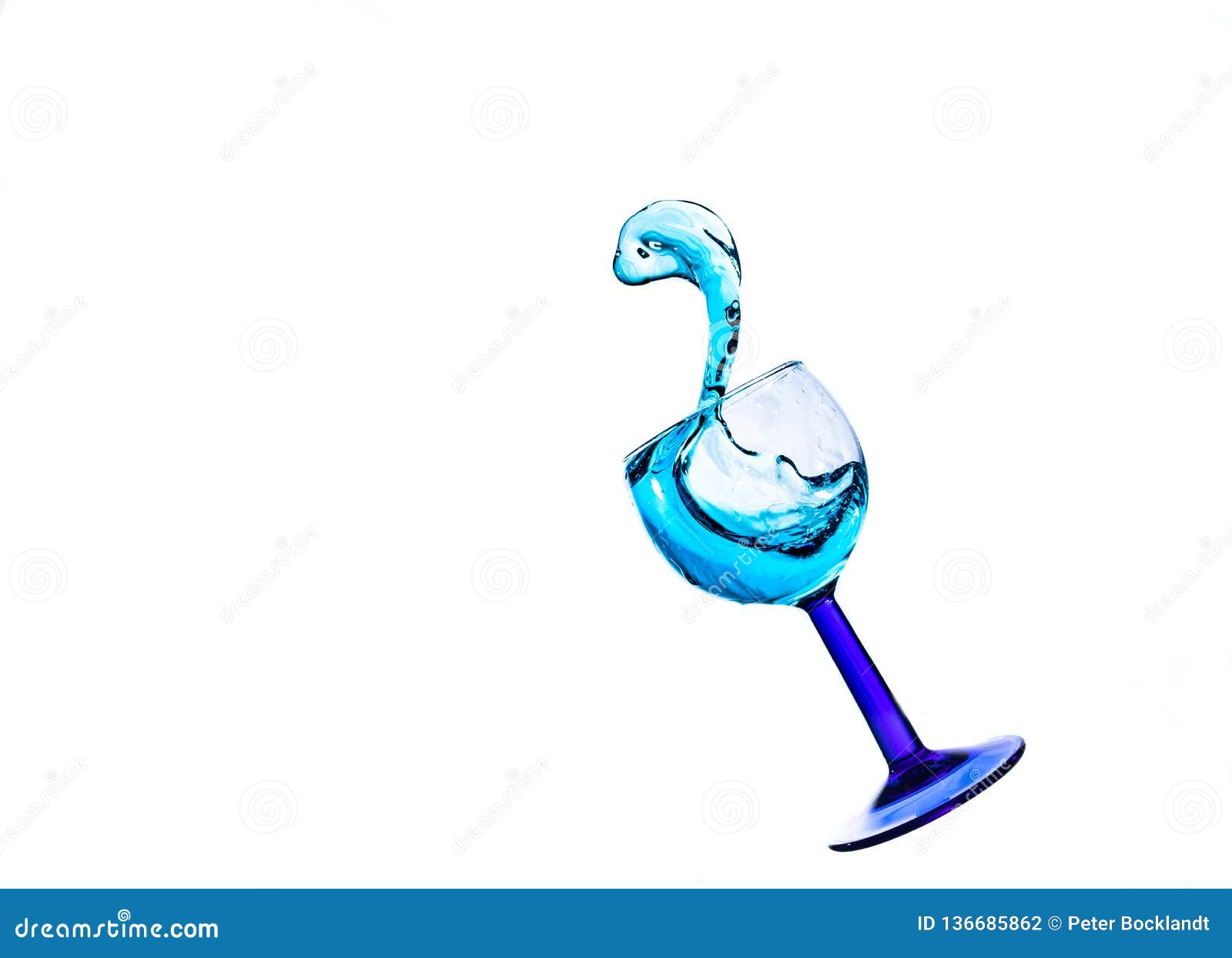 Refreshing Water Slash in a Glass Stock Photo - Image of delicious ...