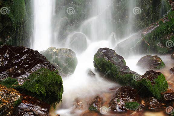 Refreshing waterfall stock photo. Image of mist, humidity - 5851112