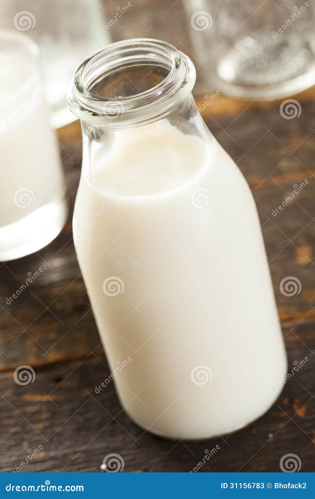 Refreshing White Cold Organic Milk Stock Image - Image of organic ...