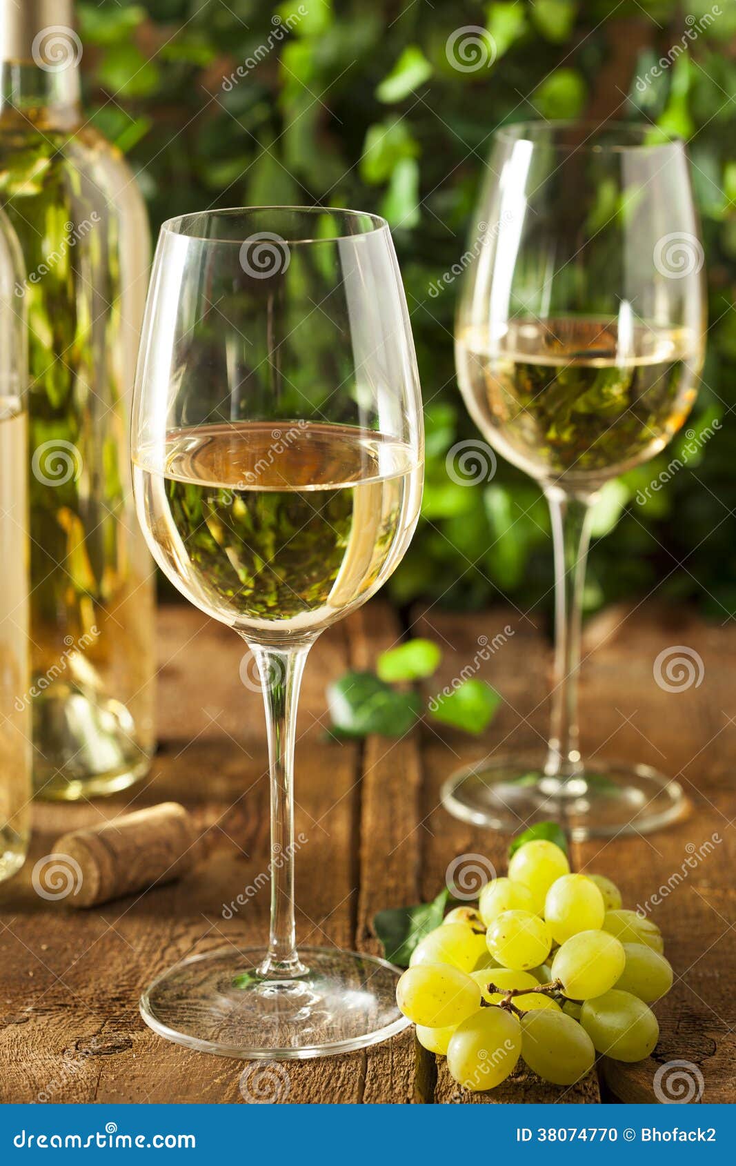 Refreshing White Wine in a Glass Stock Photo - Image of juice ...