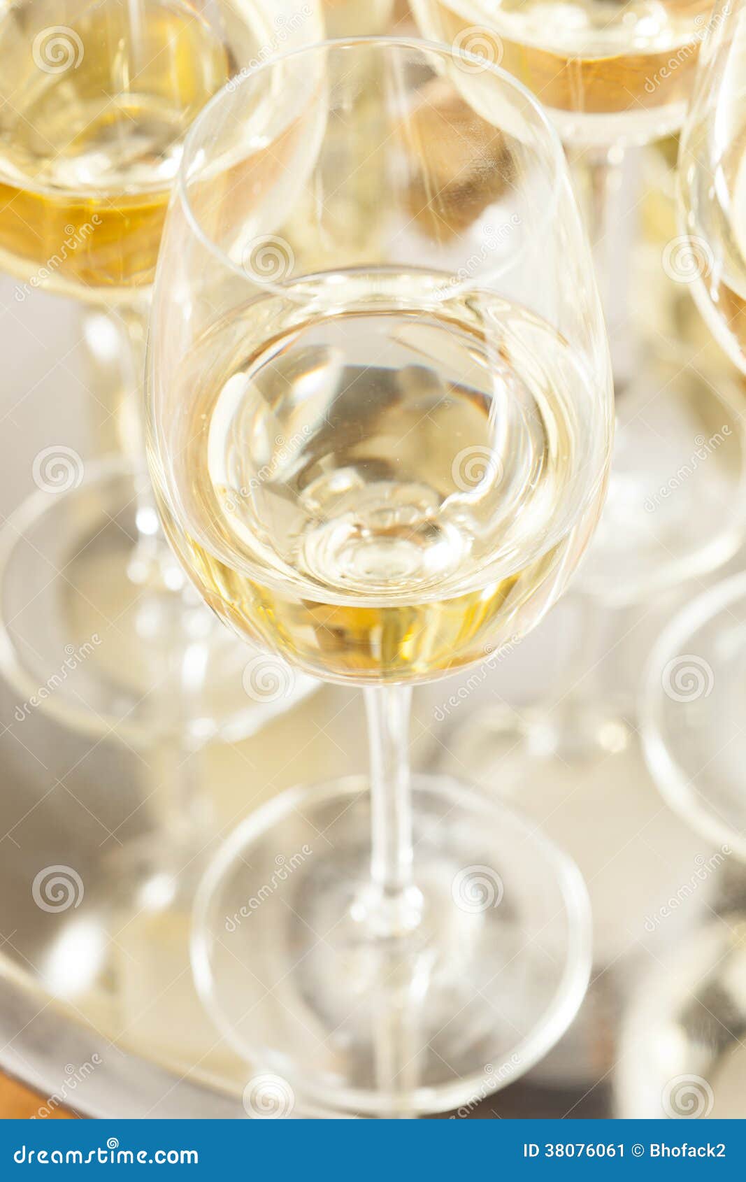 Refreshing White Wine in a Glass Stock Image - Image of juice ...