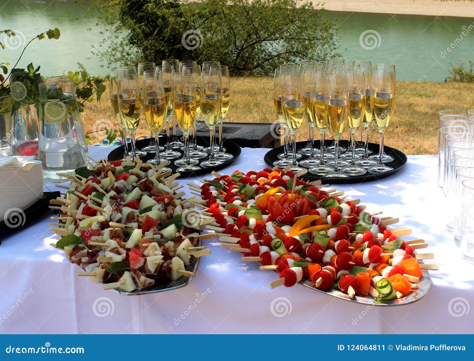 Refreshment - Catering at Wedding Day Stock Image - Image of fruit ...