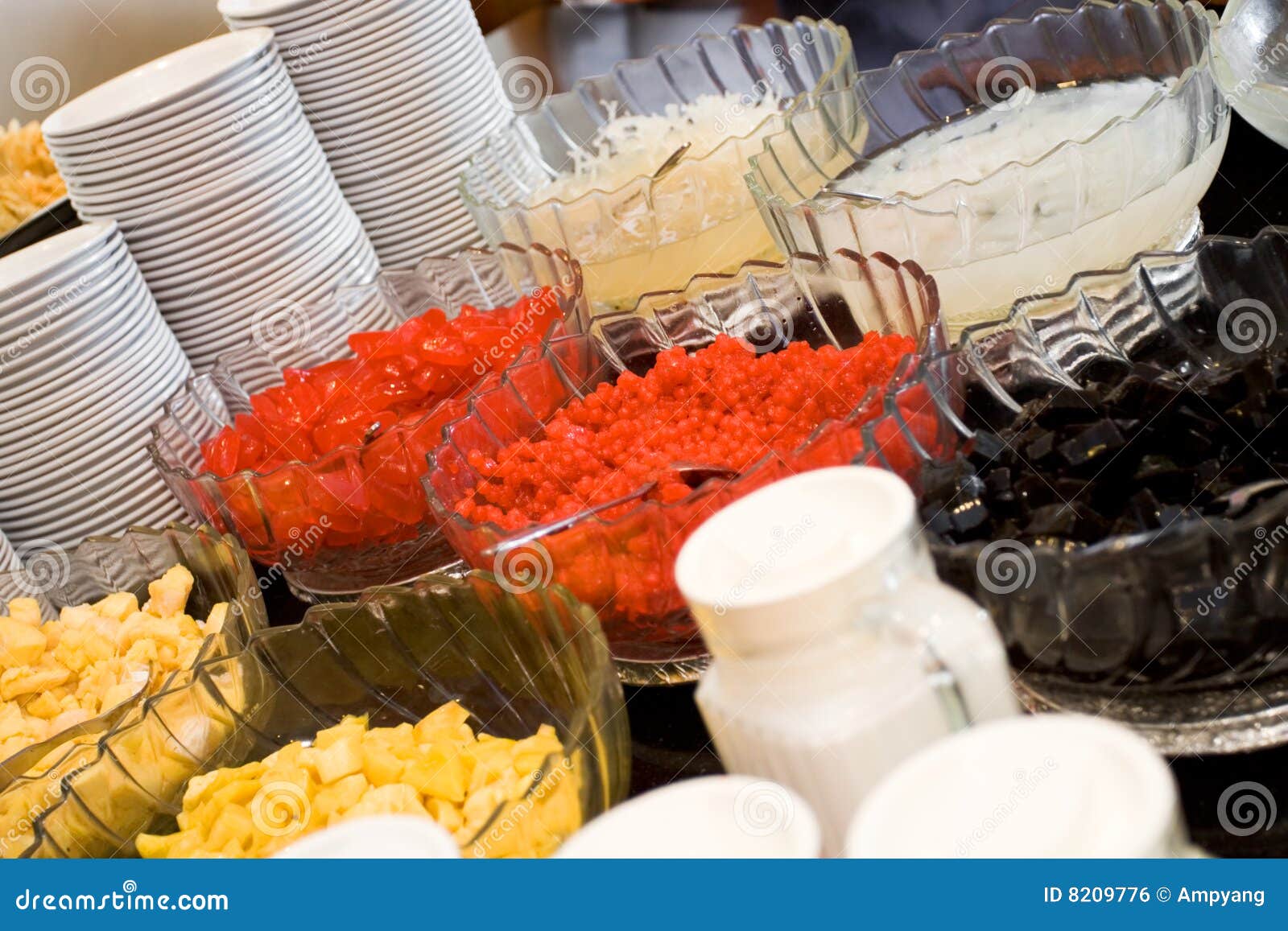 Refreshment dessert buffet stock photo. Image of restaurant - 8209776