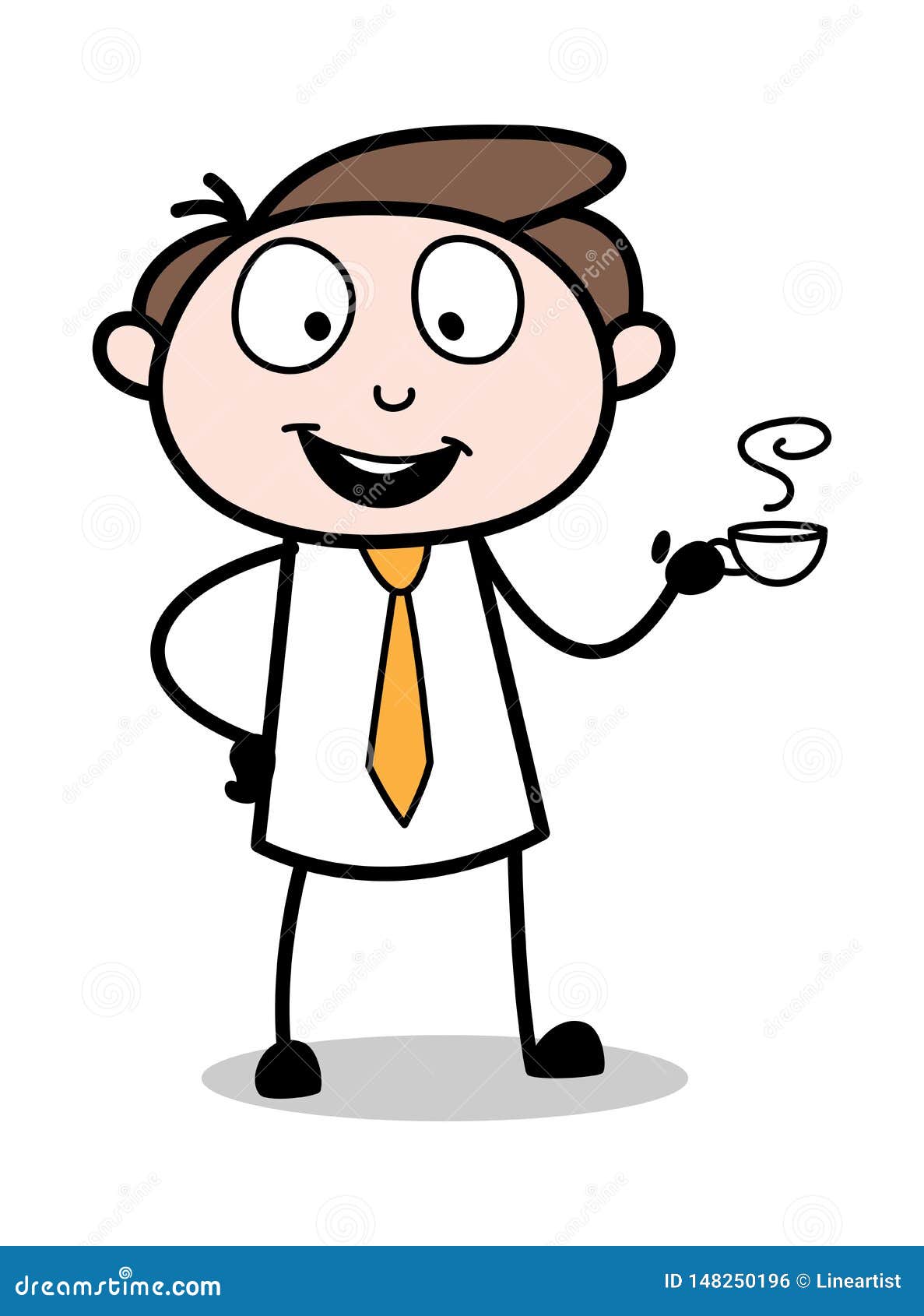 Refreshment - Office Businessman Employee Cartoon Vector Illustration ...
