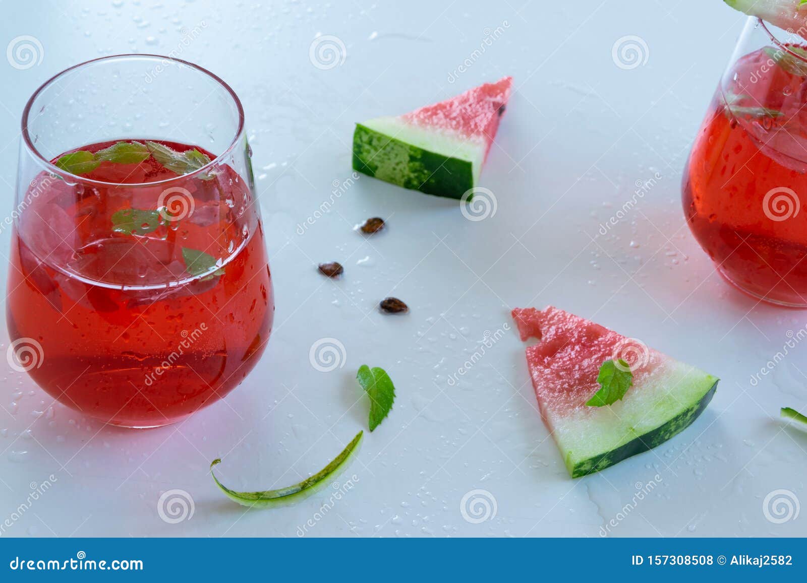Refreshment Watermelon Drinks. Beverage Items Stock Photo - Image of ...