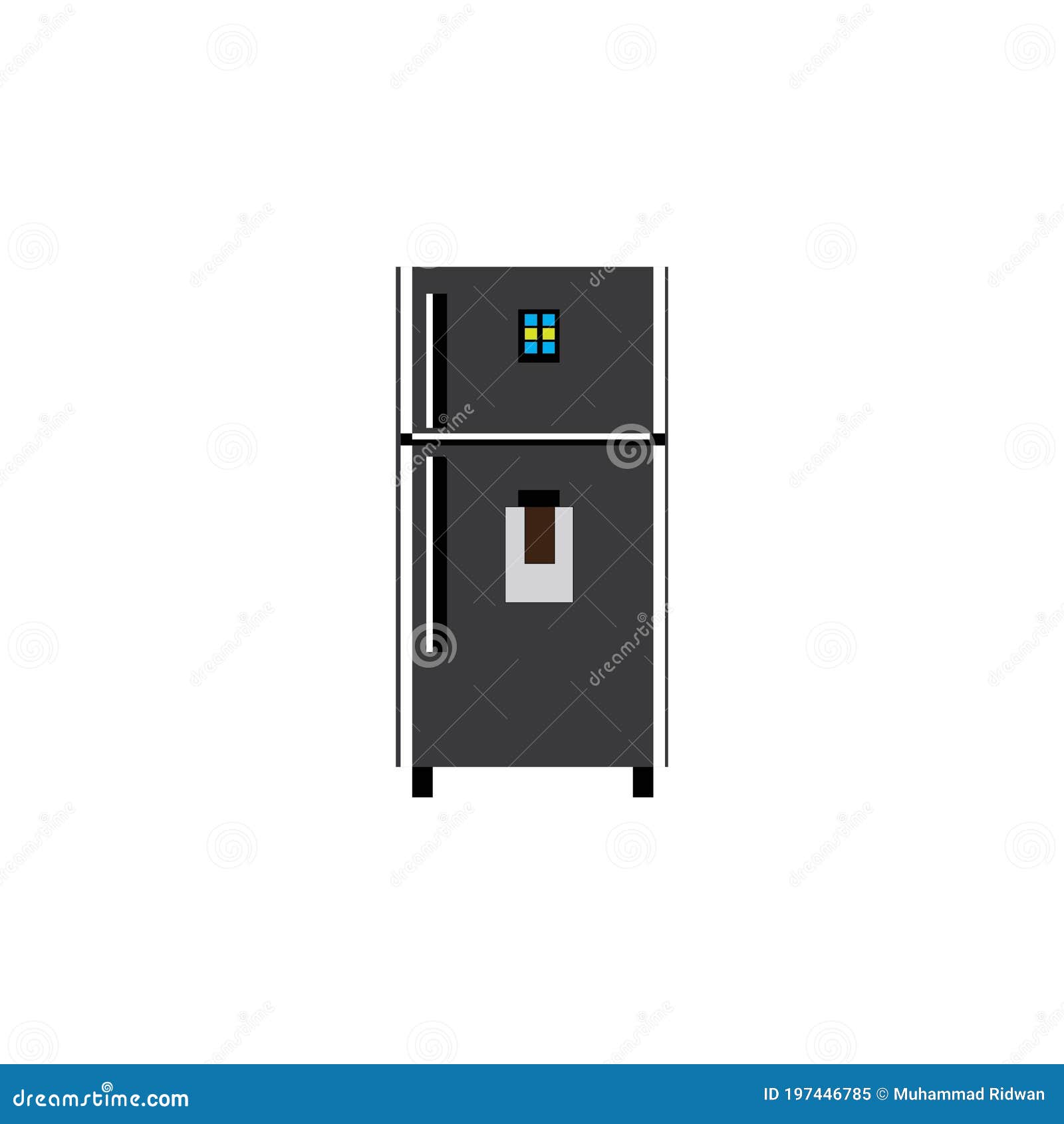 Refridgerator vector stock vector. Illustration of frige - 197446785