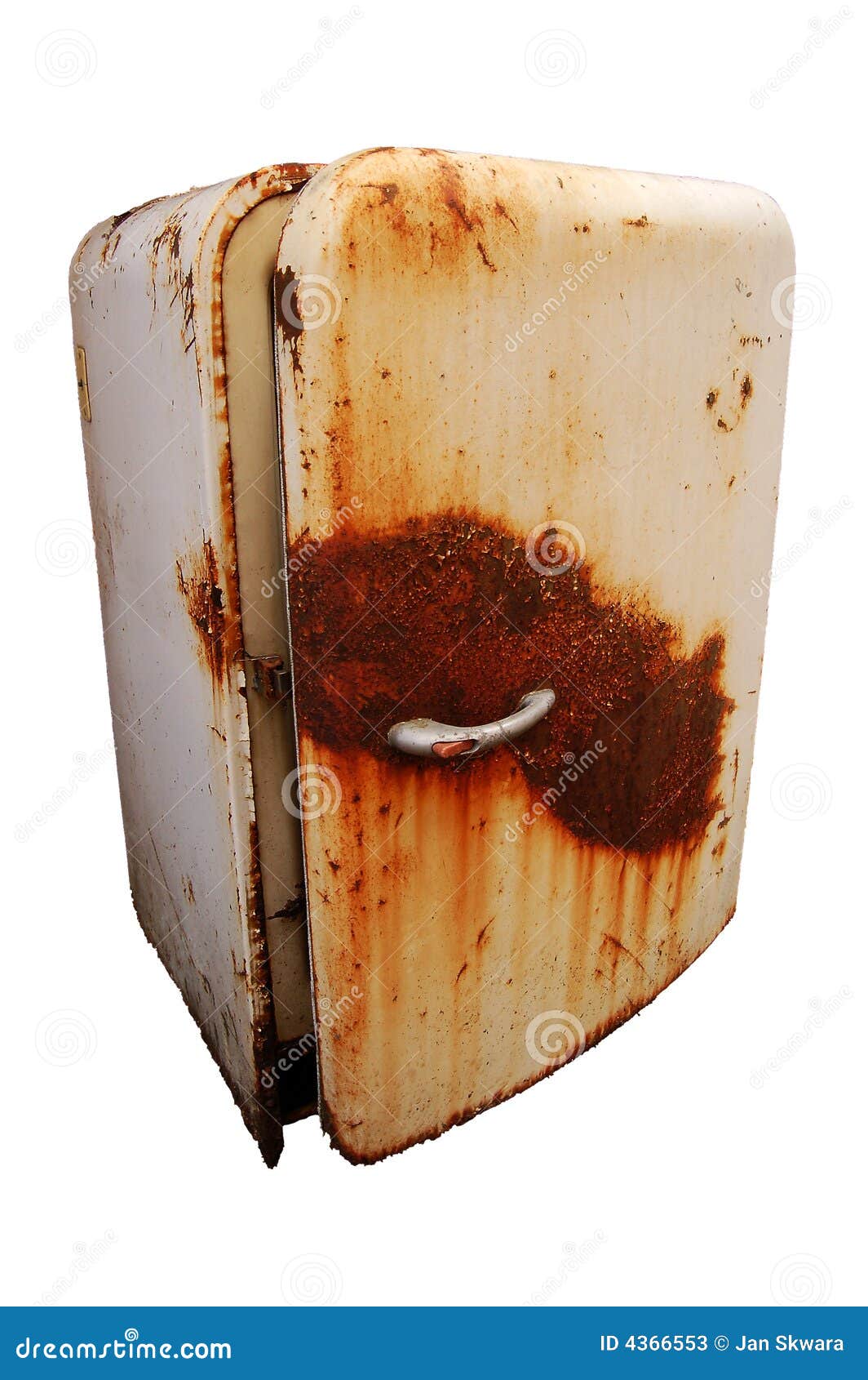 Refrigerador oxidado viejo imagen de archivo. Imagen de nevera - 4366553