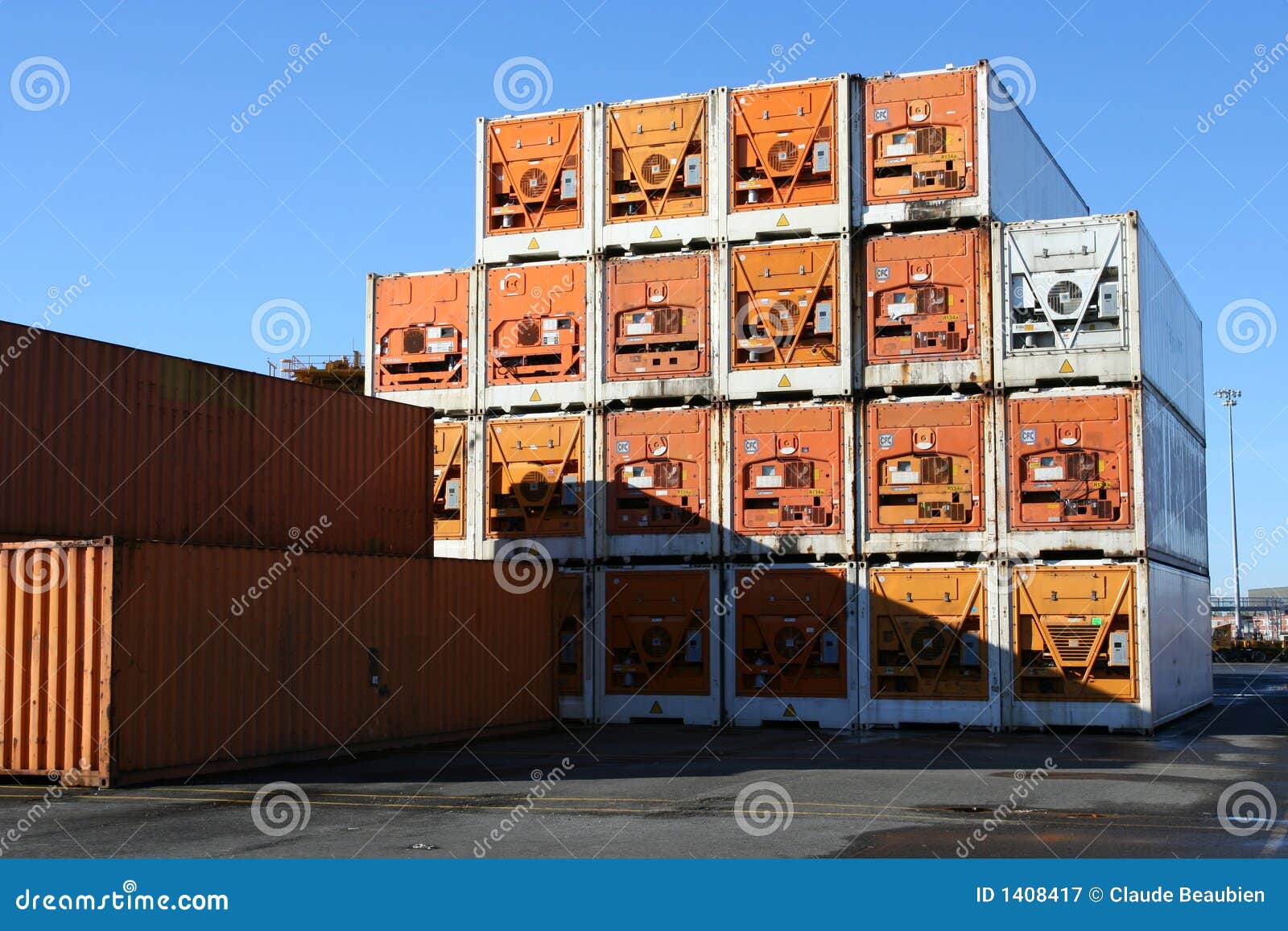 Refrigerated Containers stock image. Image of refrigerated - 1408417