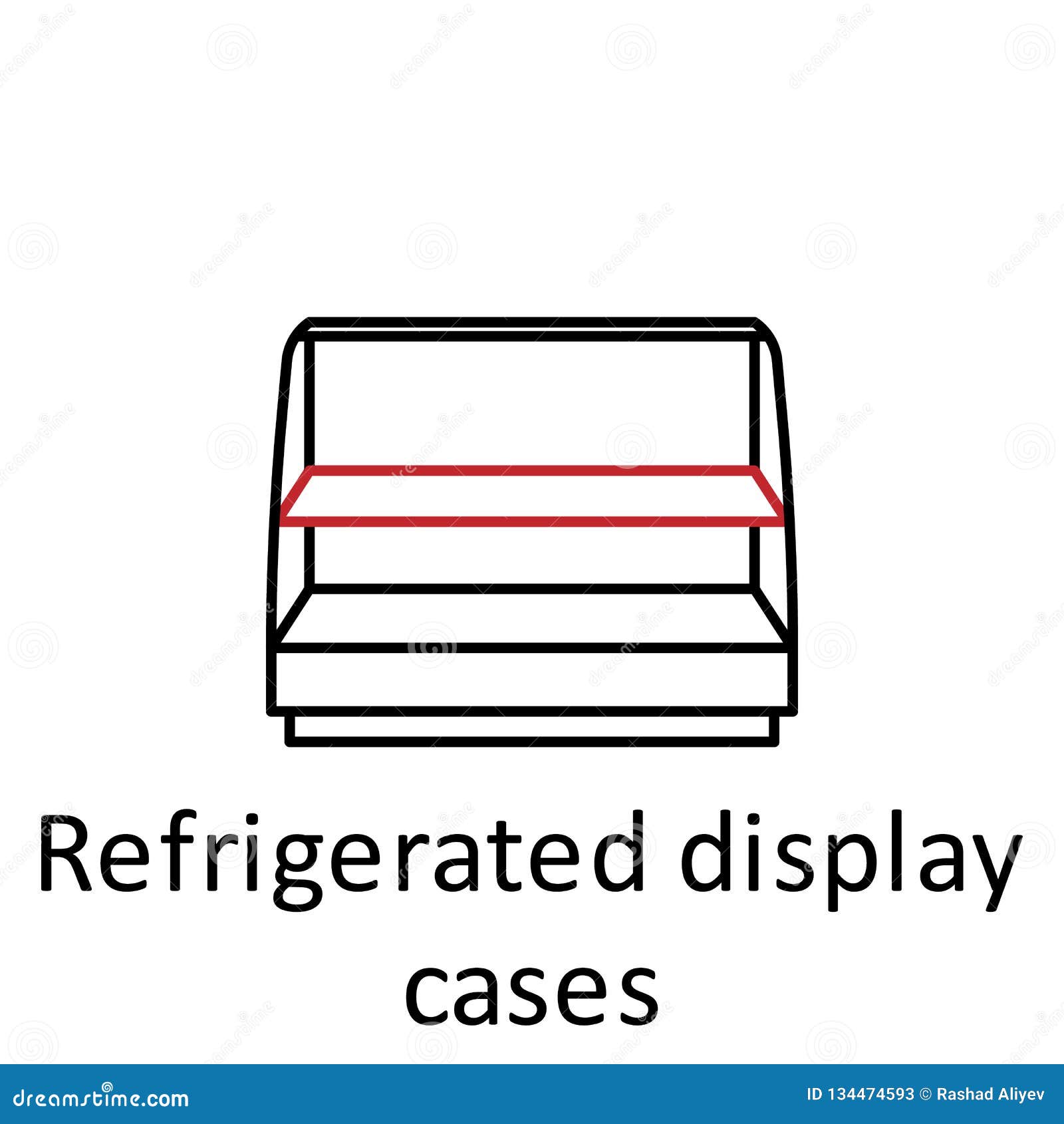 Refrigerated Display Cases Icon. Element of Restaurant Professional ...