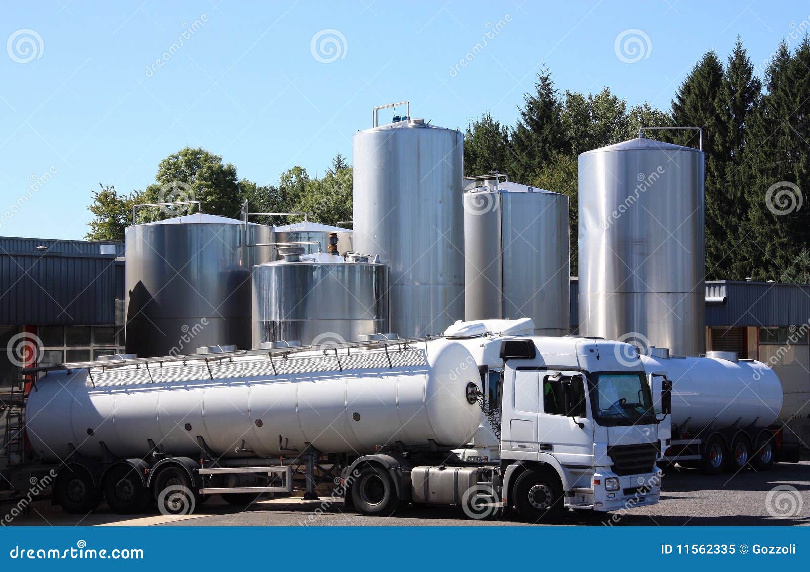 Refrigerated Milk Tankers stock image. Image of cream - 11562335