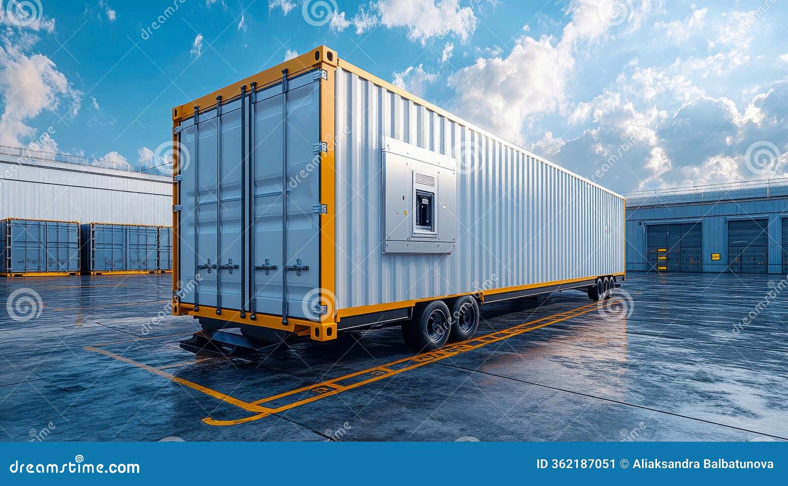 A Refrigerated Shipping Container with a Plug Socket, Parked in an ...