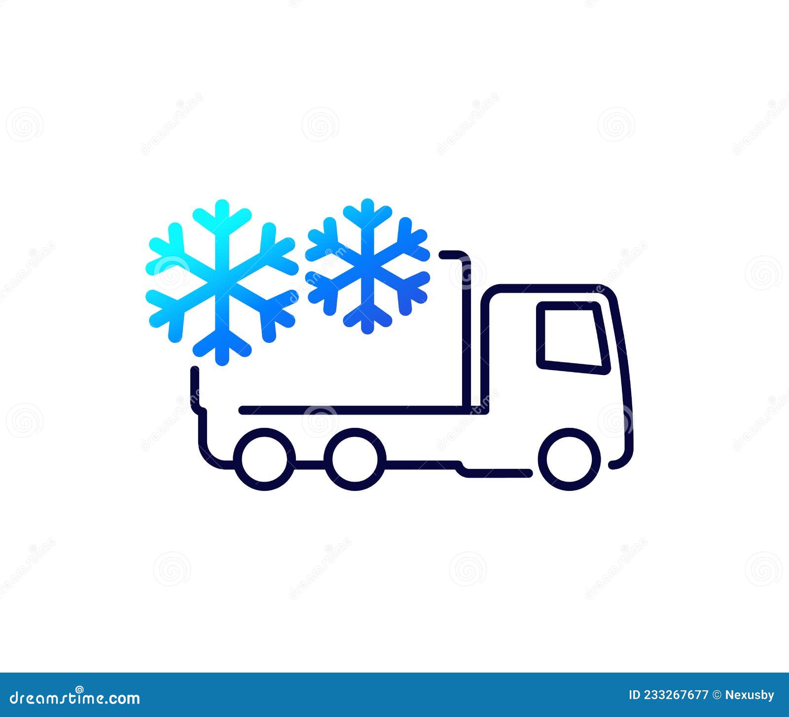 Refrigerated Truck Icon on White Stock Vector - Illustration of cold ...